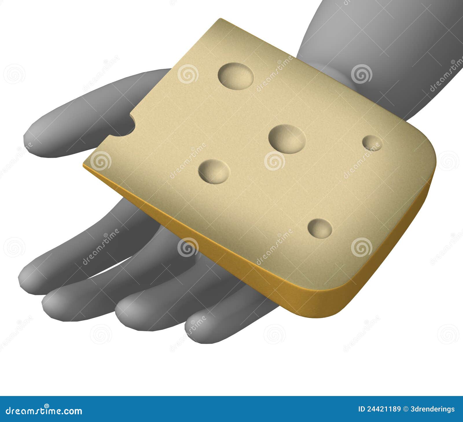 Cheese on hand stock illustration. Illustration of male - 24421189