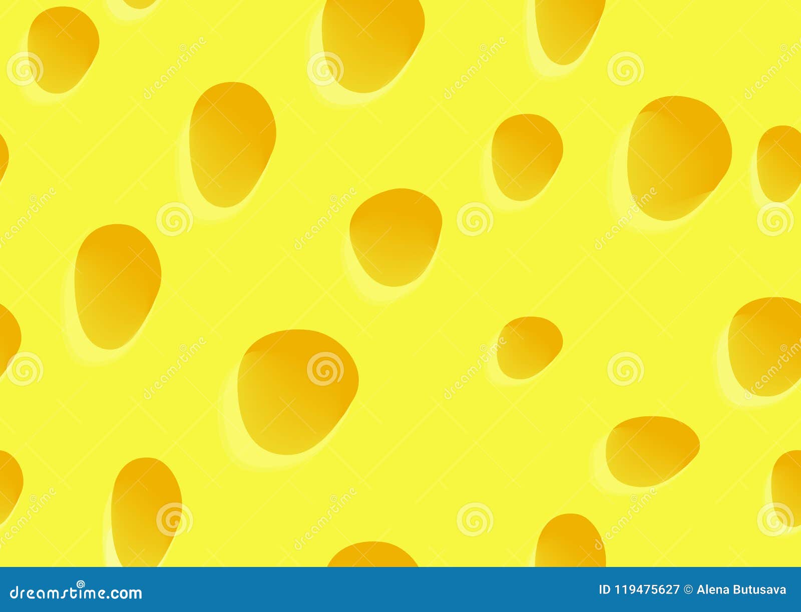 Cheese with Holes. Seamless Pattern Stock Illustration - Illustration ...