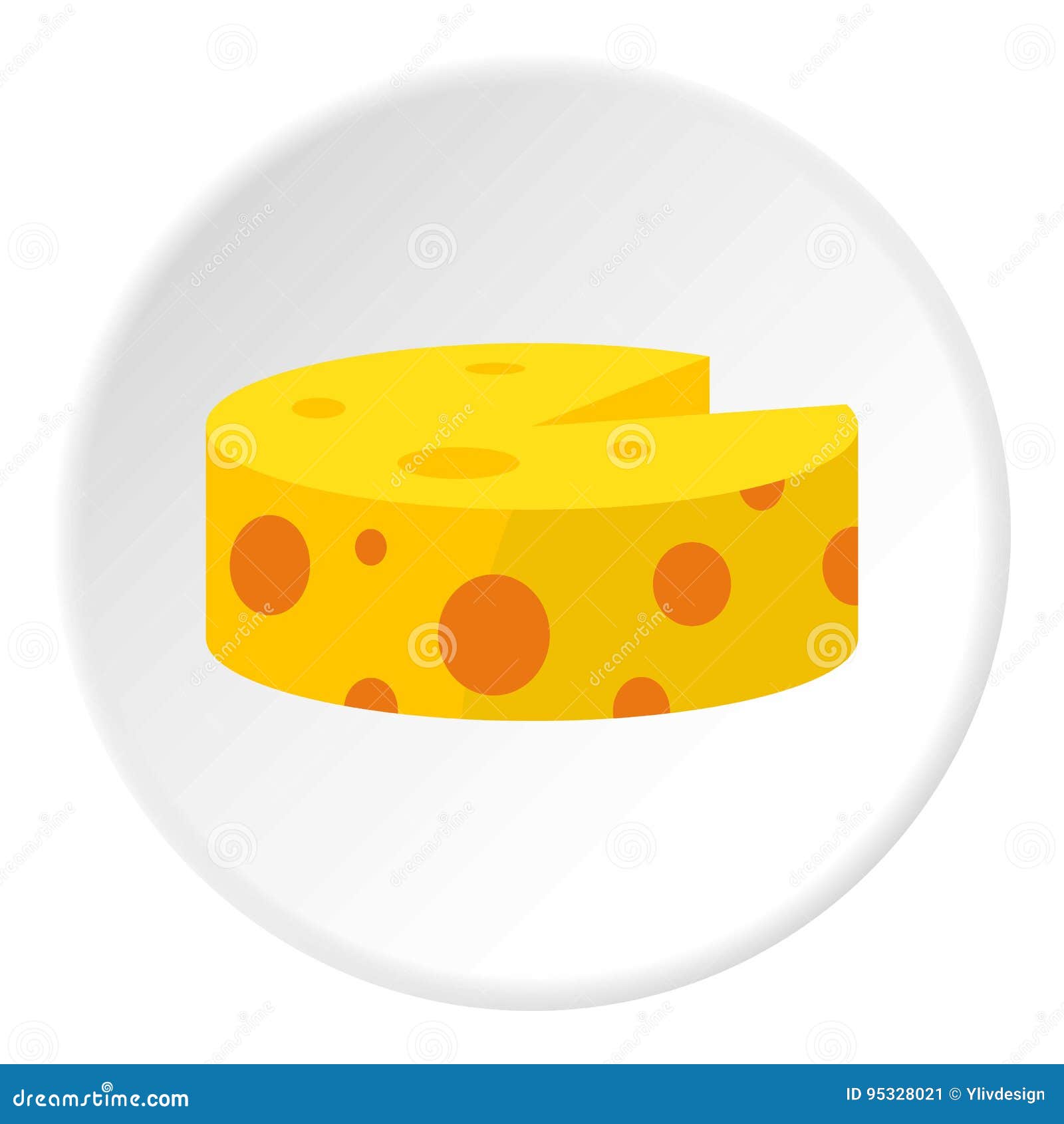 Cheese icon circle stock vector. Illustration of health - 95328021