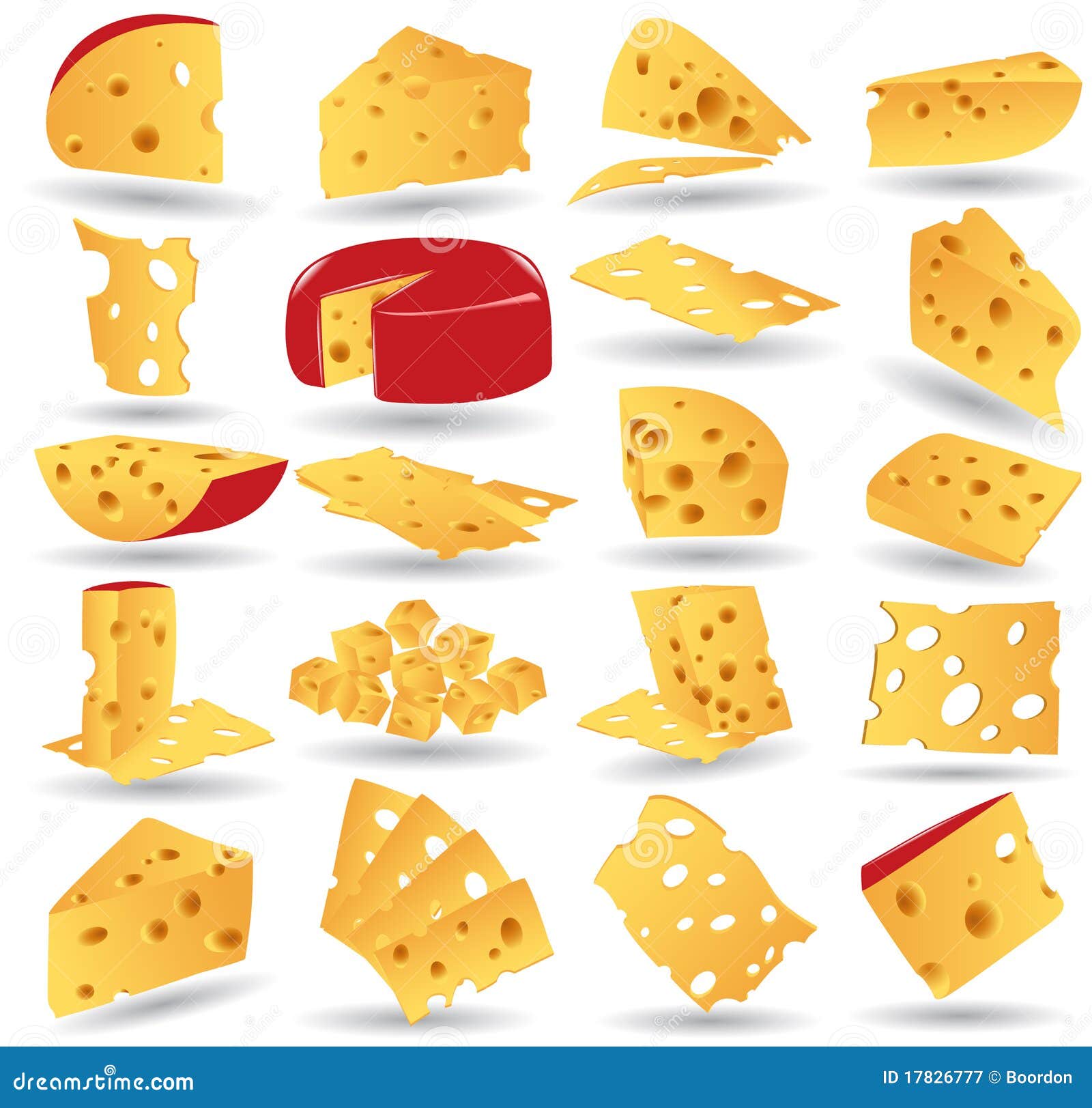 Cheese icon collection stock vector. Illustration of meal - 17826777