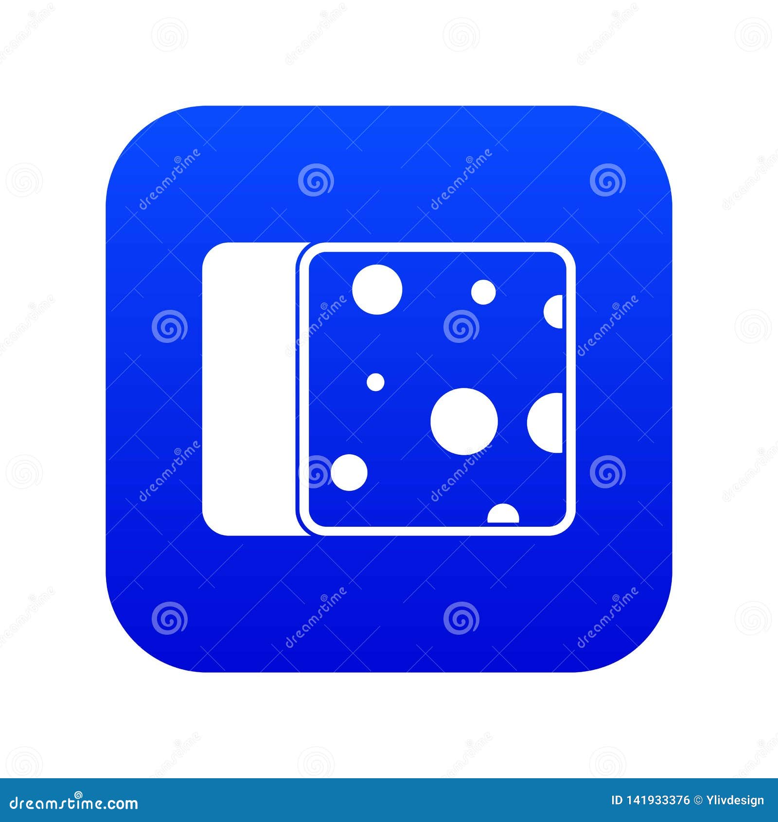 Cheese icon digital blue stock vector. Illustration of meal - 141933376