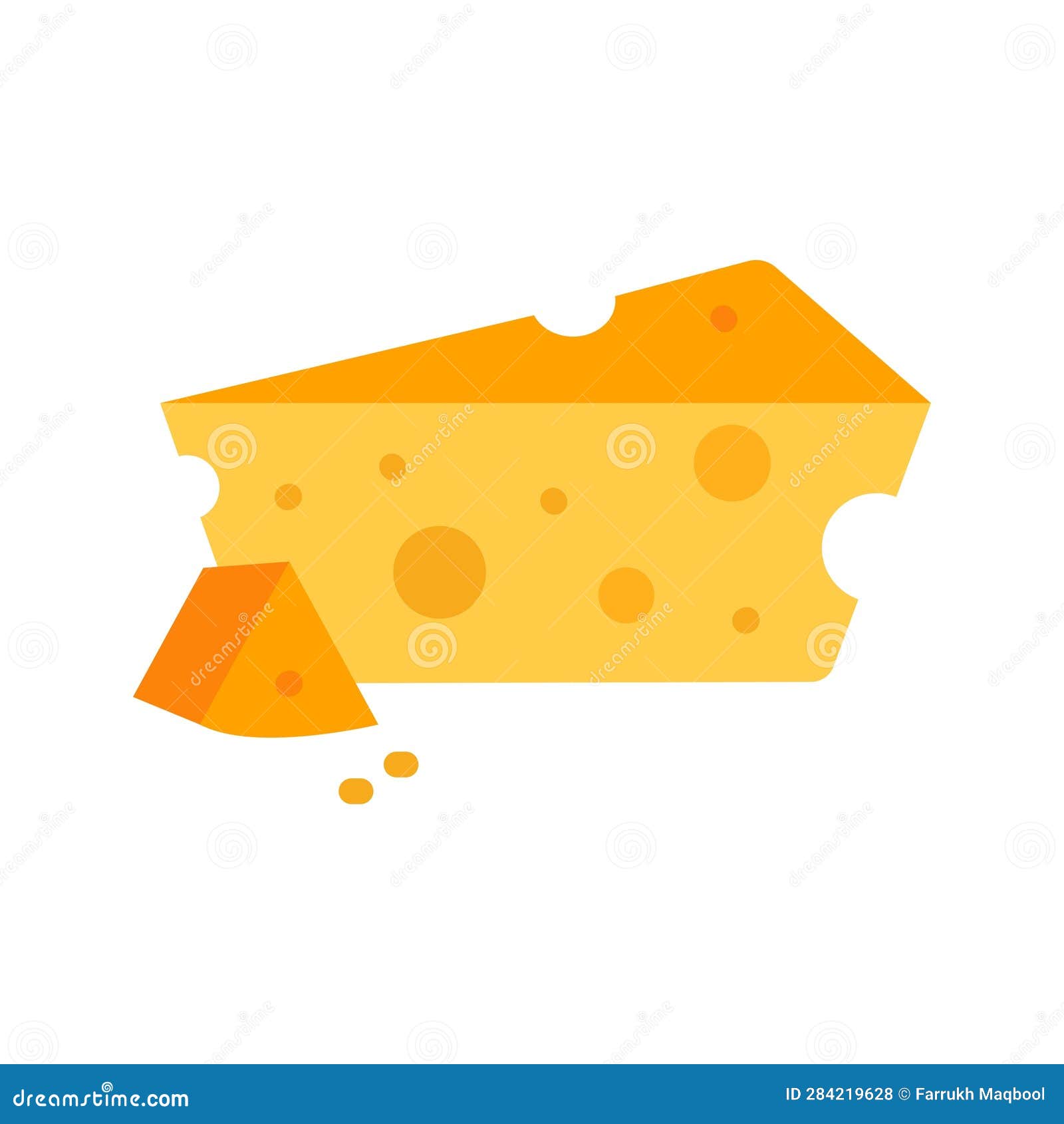 Cheese Icon Image. stock vector. Illustration of icon - 284219628