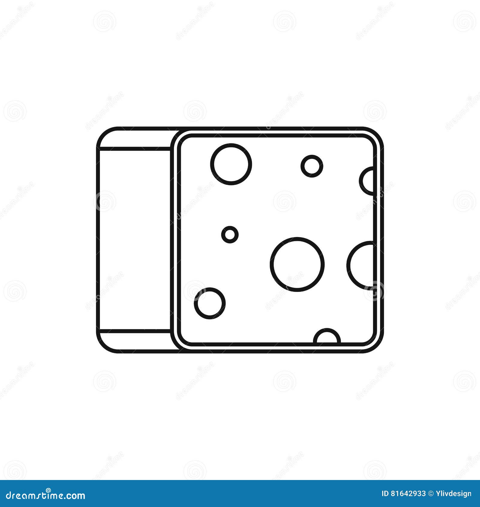Cheese icon, outline style stock vector. Illustration of freshness ...