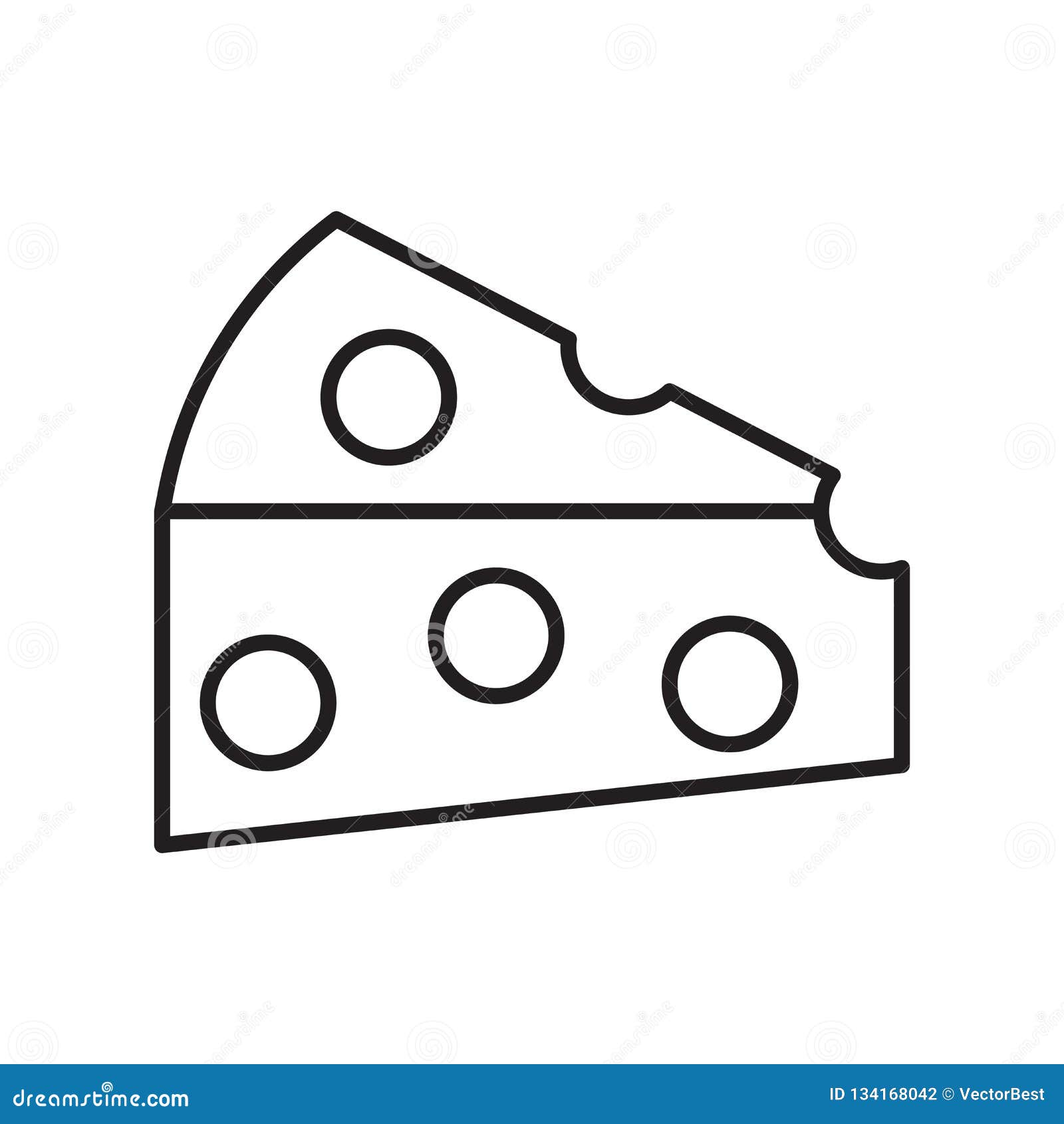 Cheese Icon Vector Isolated on White Background, Cheese Sign , Thin ...