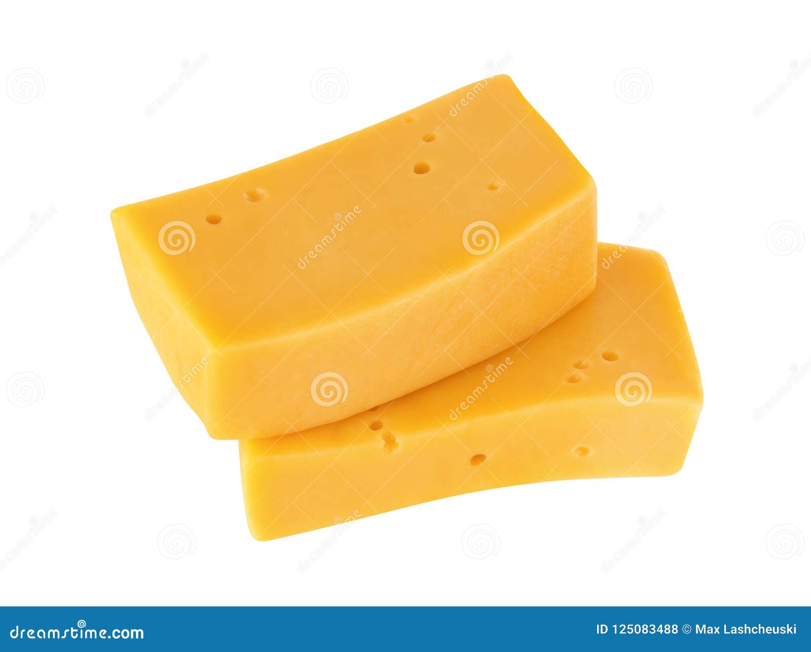 Two Pieces of Cheese Isolated on White Background. with Clipping Path ...