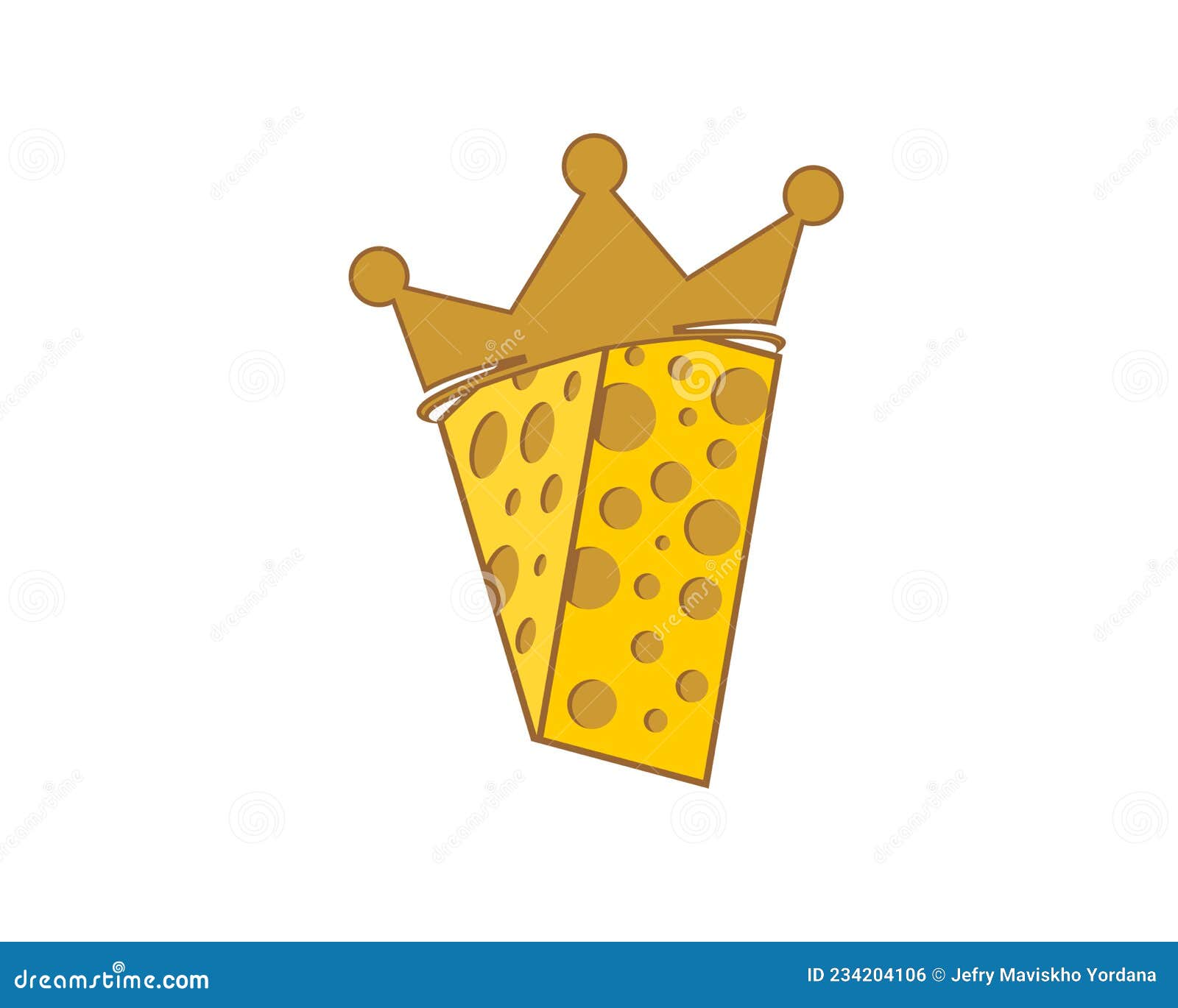 Cheese with King Crown Logo Stock Vector - Illustration of yellow, icon ...