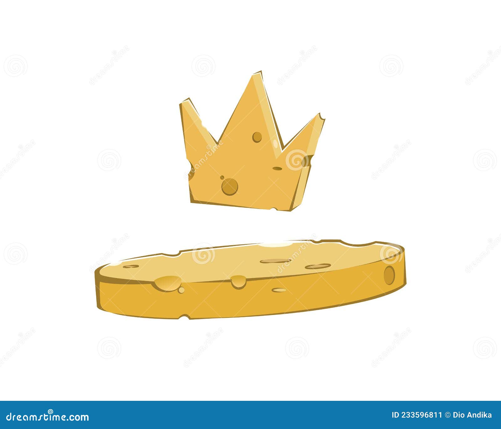 Cheese King Illustration stock vector. Illustration of dairy - 233596811