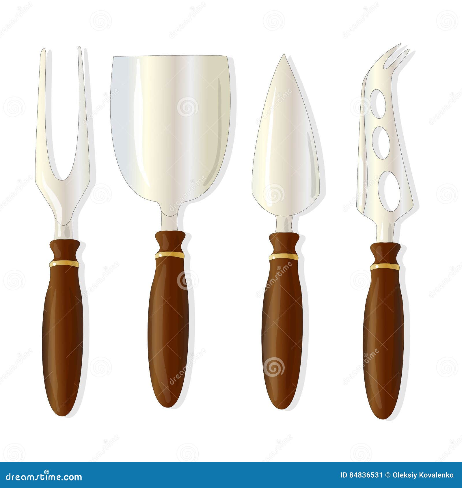 Cheese Knife Isolated on White Stock Vector - Illustration of cooking ...