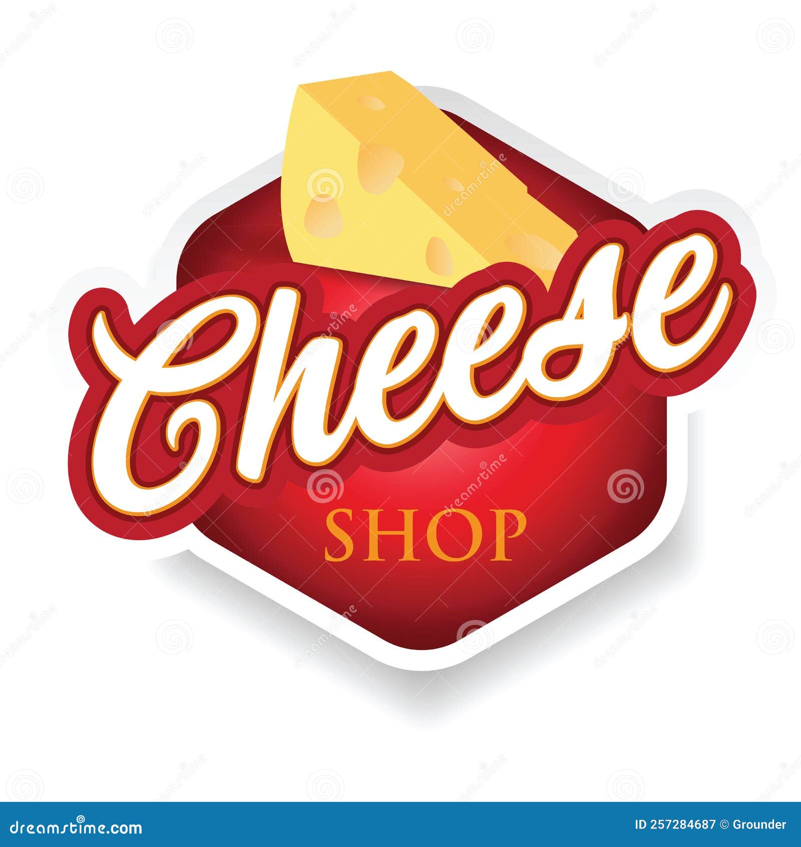 Cheese Label Lettering Sign Stock Vector - Illustration of cheesecake ...