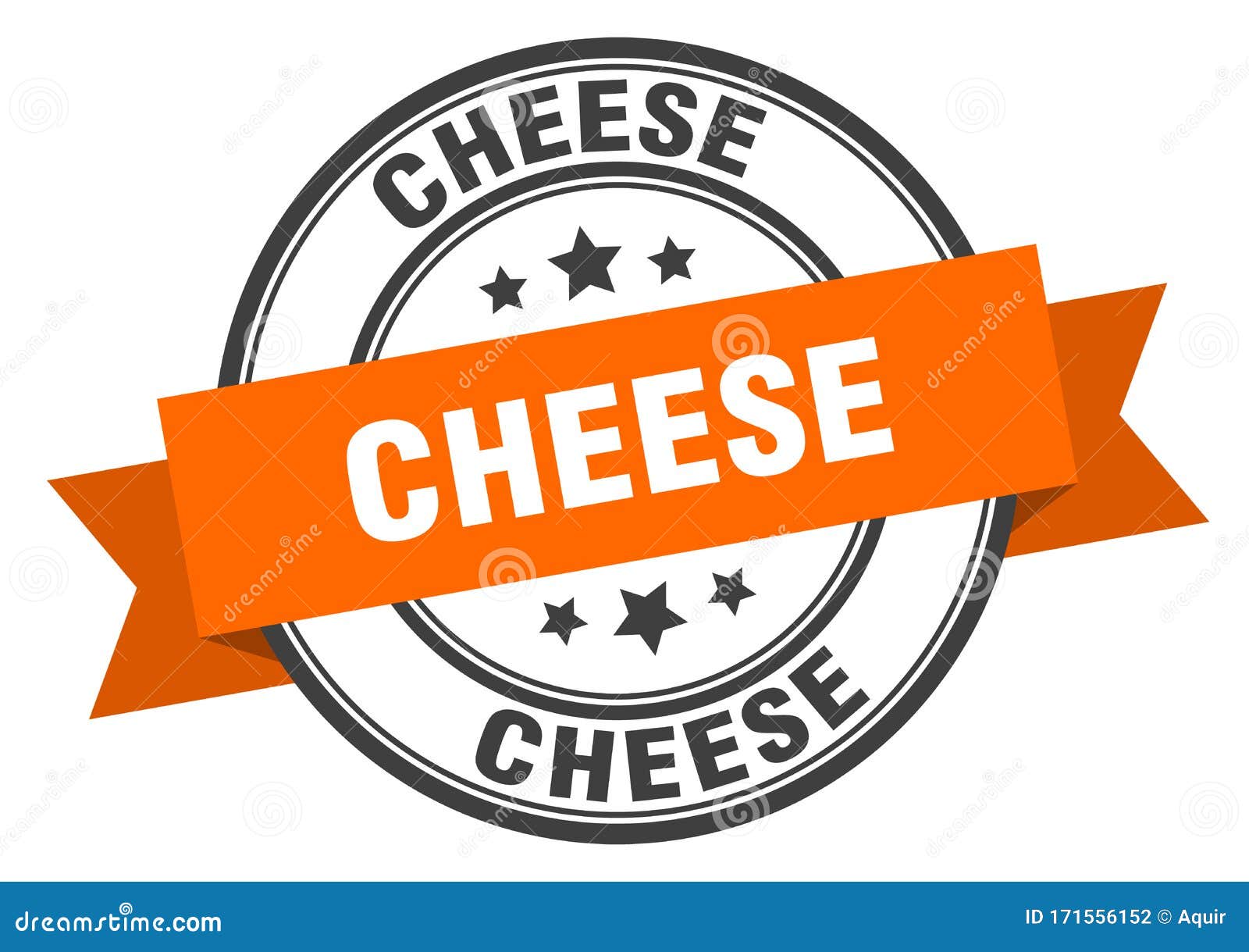 Cheese Label. Cheese Round Band Sign Stock Vector - Illustration of ...