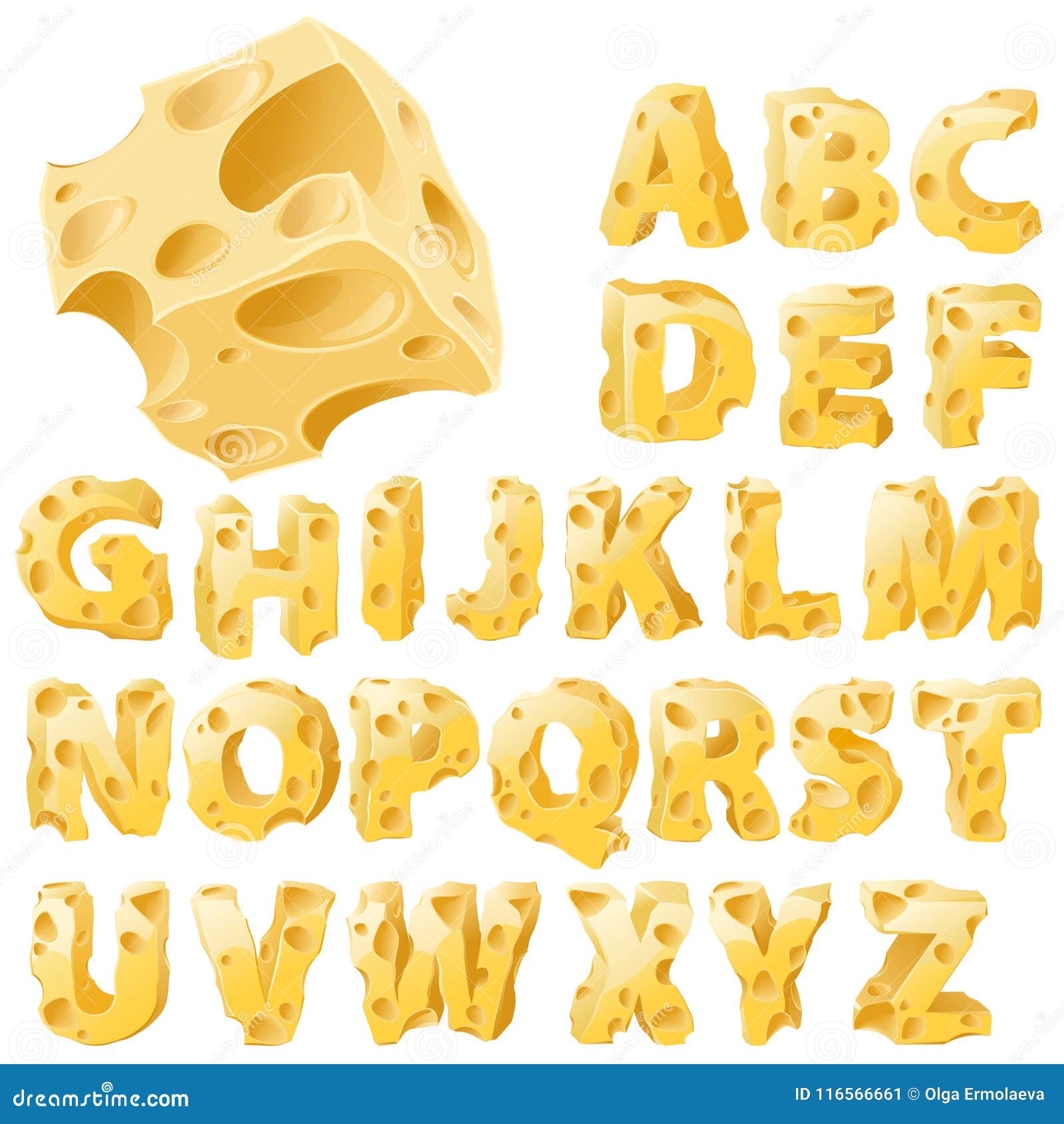 Cheese letters set. stock vector. Illustration of notes - 116566661
