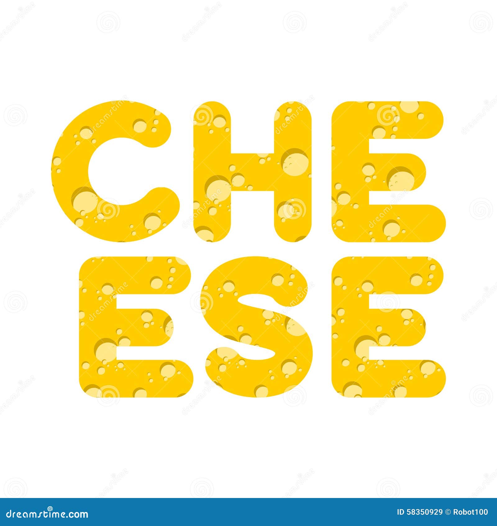Cheese. Letters of Yellow Cheese Texture Stock Vector - Illustration of ...