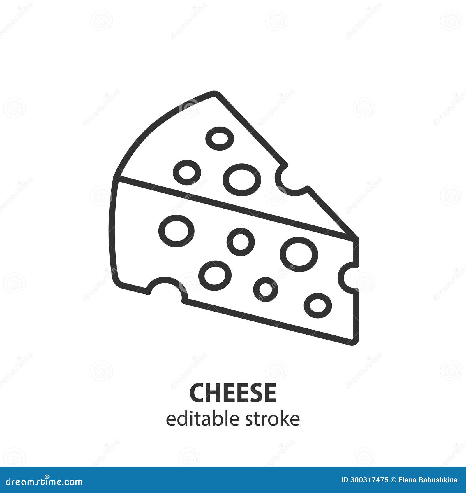 Cheese Line Icon. Dairy Product Vector Illustration Stock Vector ...
