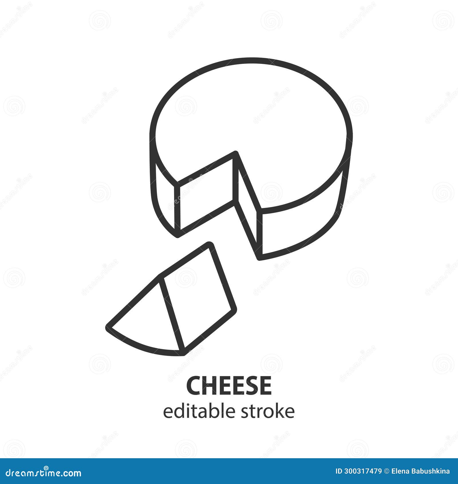 Cheese Line Icon. Dairy Product Vector Illustration Stock Illustration ...