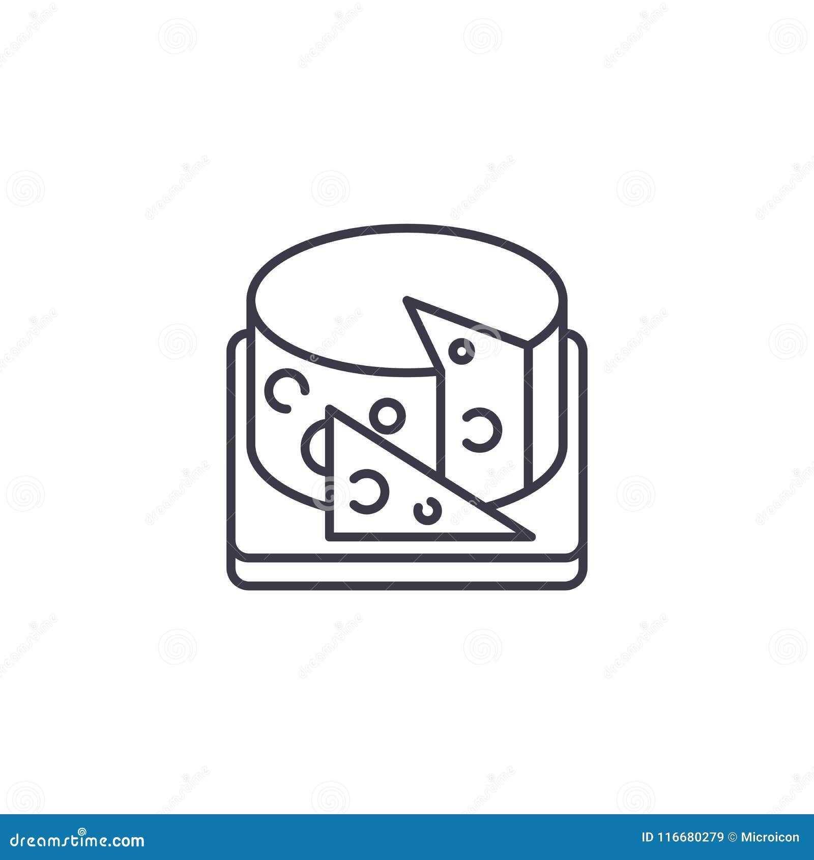 Cheese Linear Icon Concept. Cheese Line Vector Sign, Symbol ...