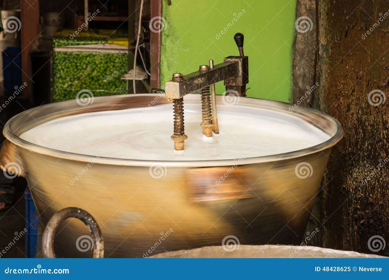Cheese making in India stock image. Image of cheese, asia - 48428625
