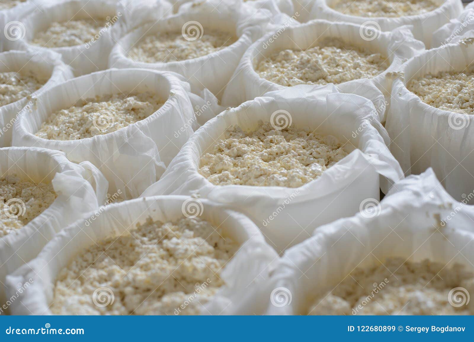Cheese making process stock image. Image of factory - 122680899