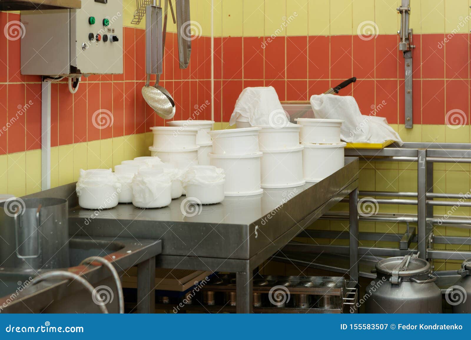 Cheese making room stock image. Image of catering, restaurant - 155583507