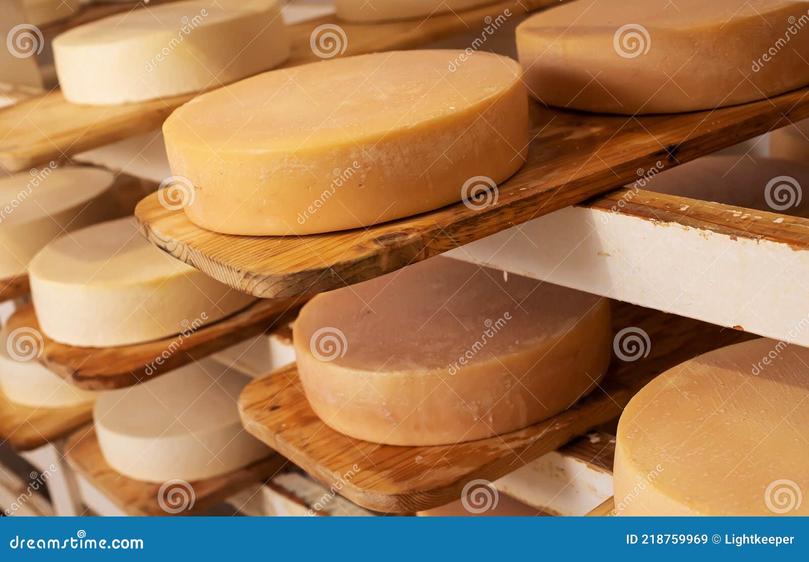 Cheese Maturing on Shelf - Traditional Aging Method in Small Dairy ...
