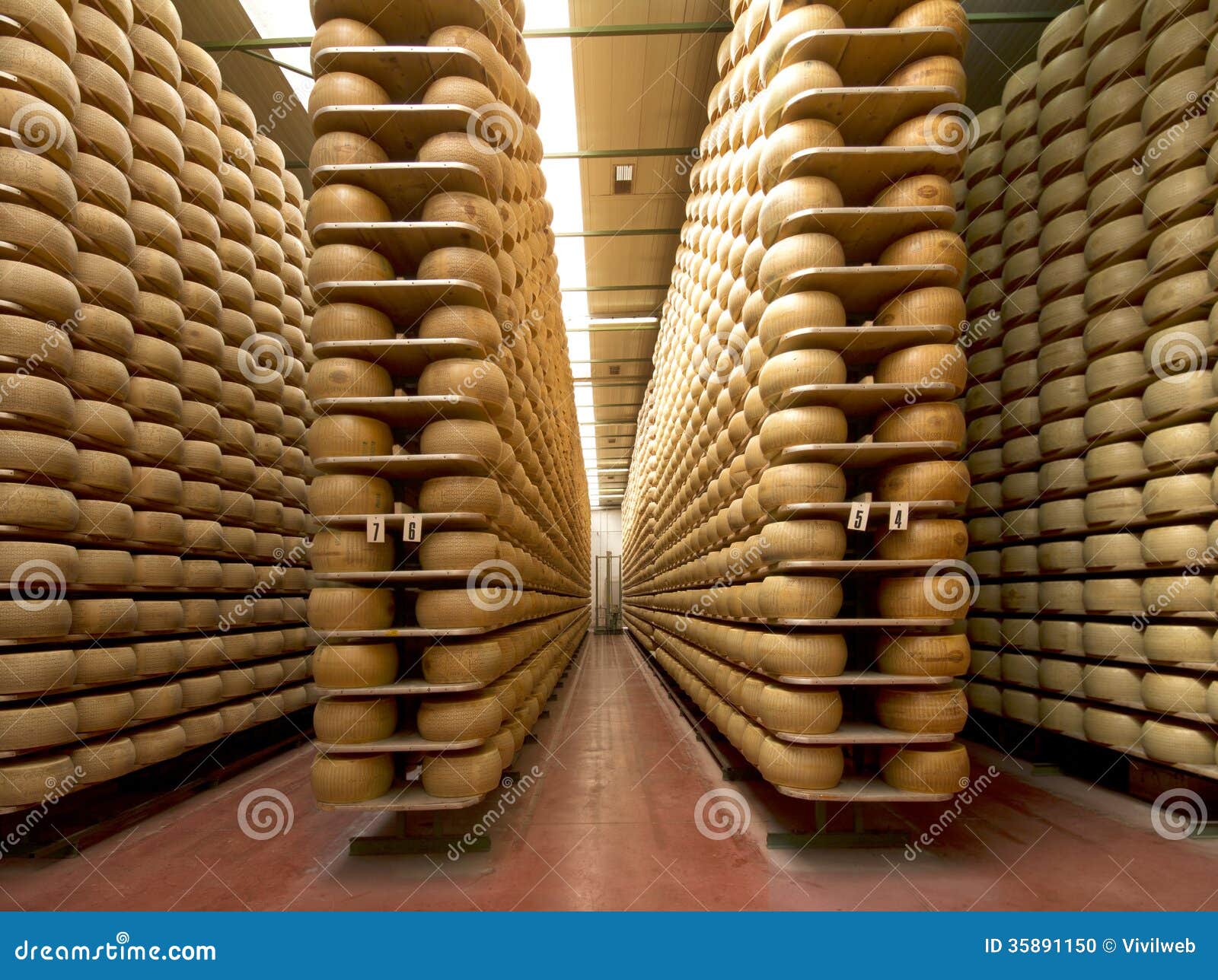 Cheese maturing storehouse stock photo. Image of hard - 35891150