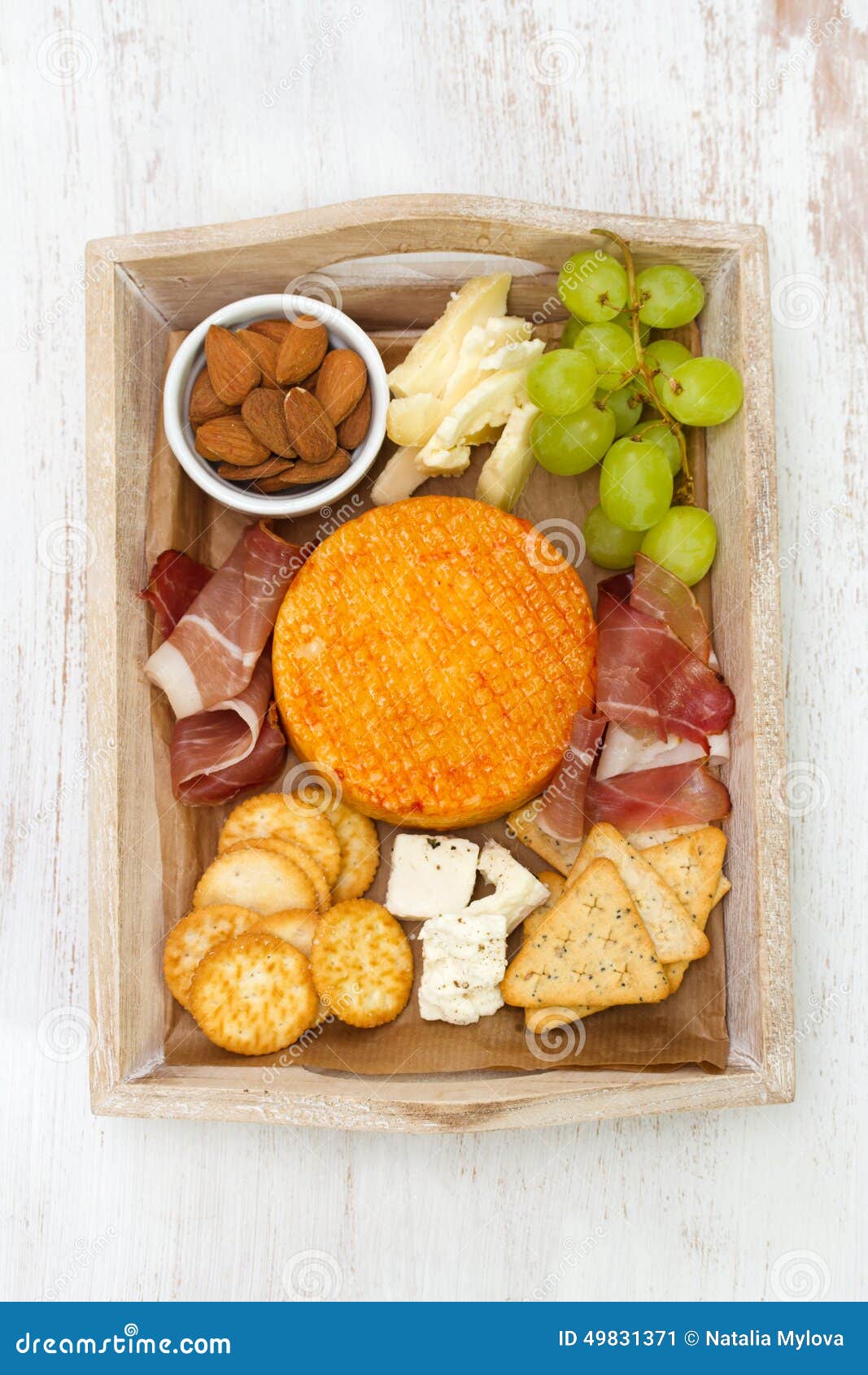 Cheese with meat, grape stock image. Image of cottage - 49831371