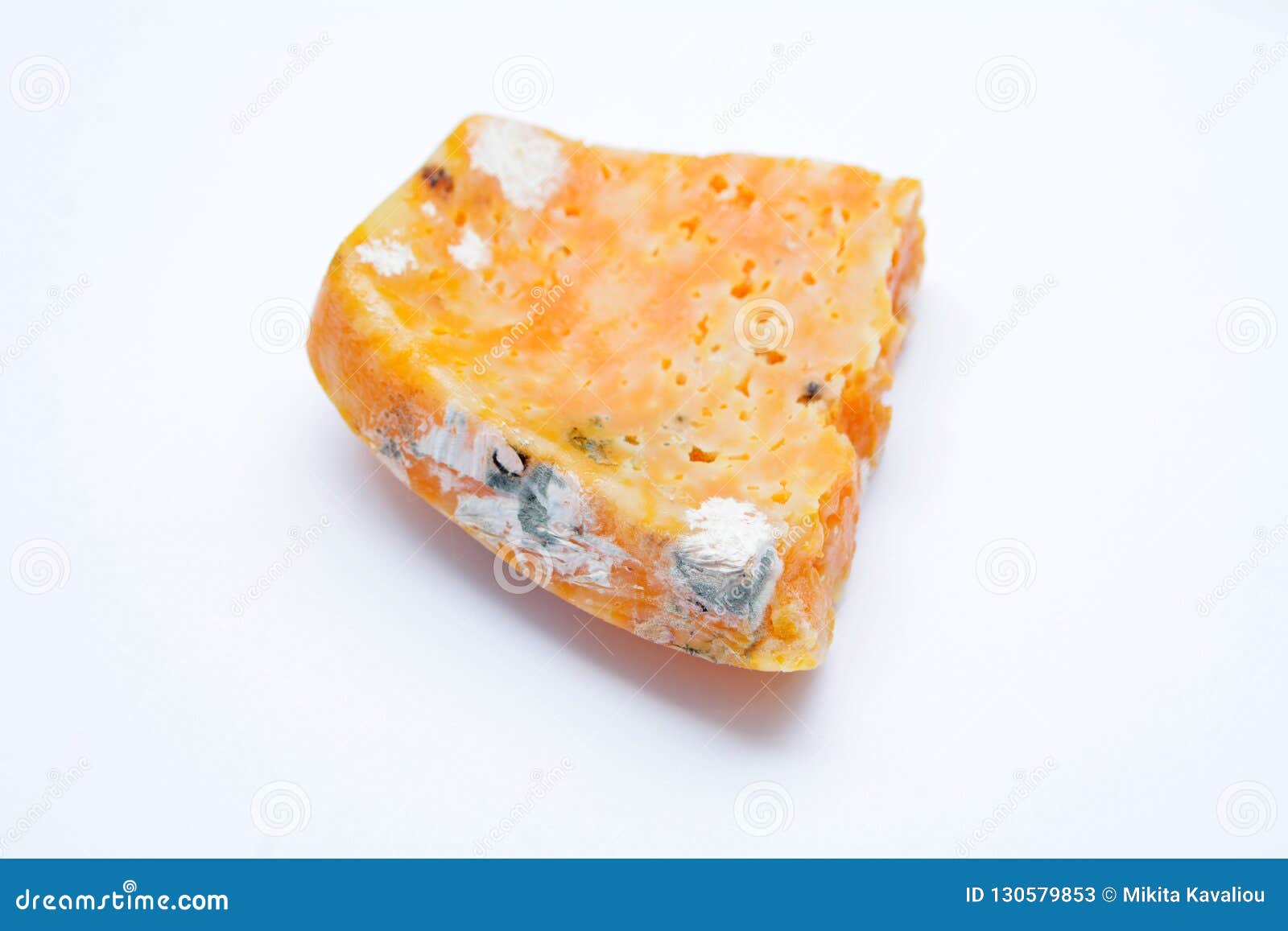 Cheese Mold on Isolated White Stock Image - Image of mouldy, white ...