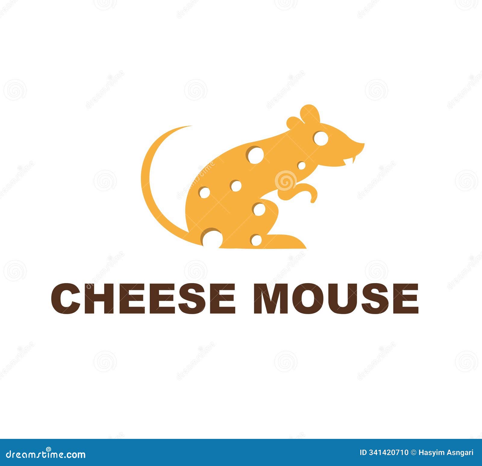 Cheese Mouse Logo Design Inspiration Stock Illustration - Illustration ...