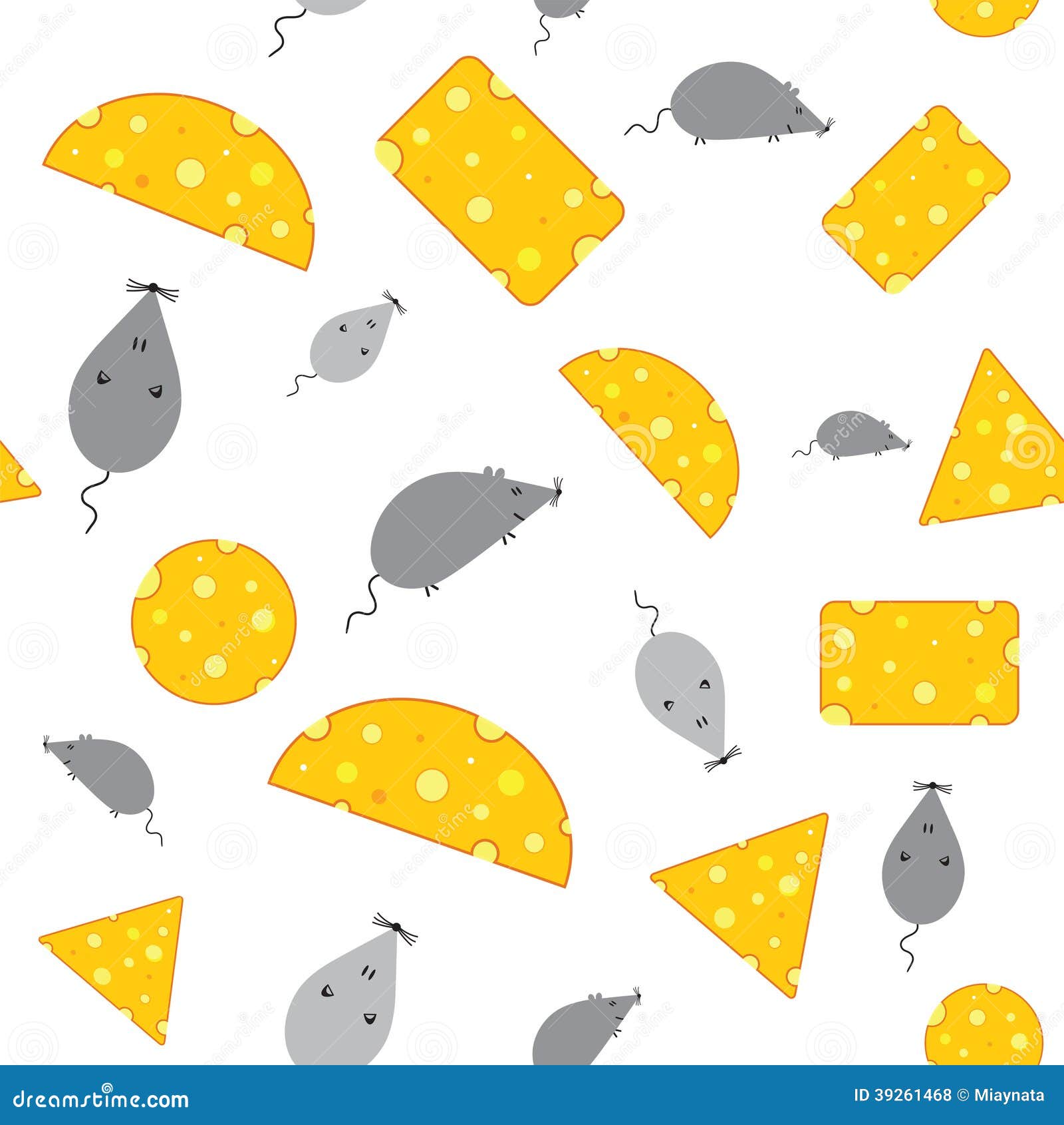 Cheese And Mouse Seamless Texture Vector Illustration | CartoonDealer ...