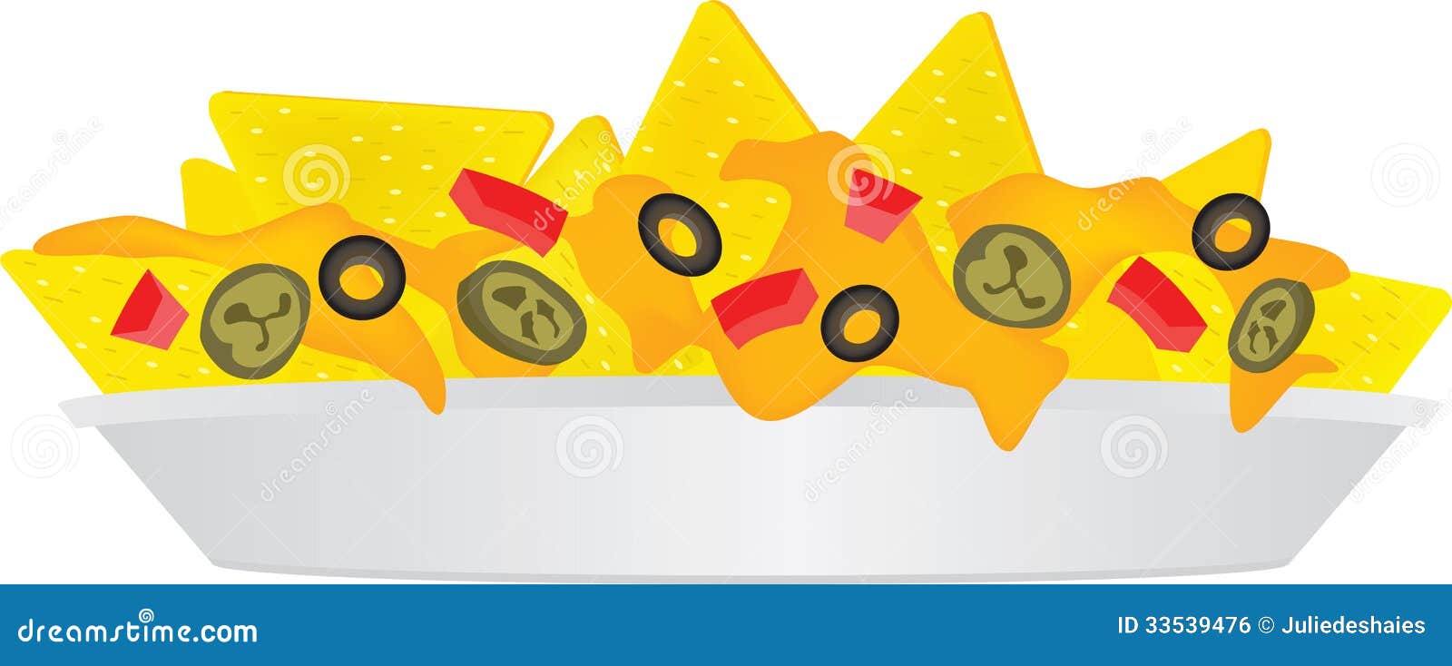 Cheese nachos stock vector. Illustration of chip, potato - 33539476