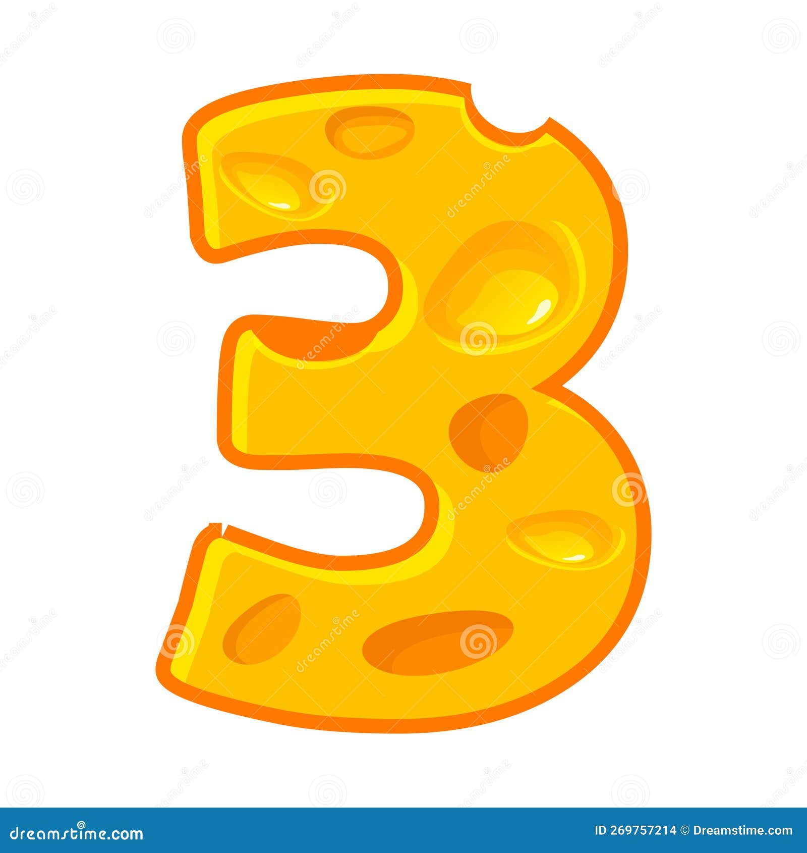 Cheese Number 3. Three Font Kids Number. Figure 3 Stock Vector ... Cheese Number 3. Three Font Kids Number. Figure 3 Stock Vector ...