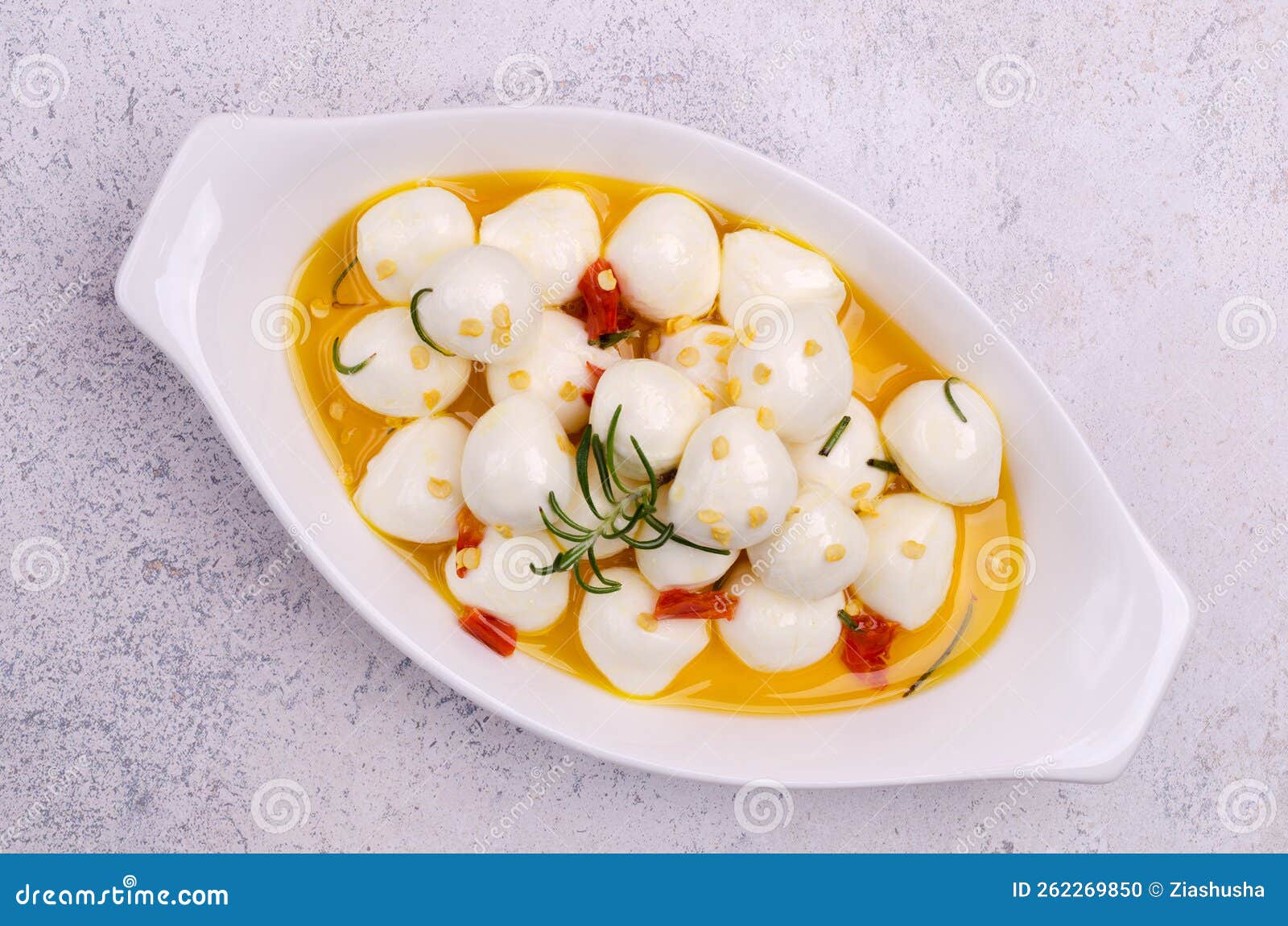 Cheese with oil and spices stock photo. Image of fresh - 262269850