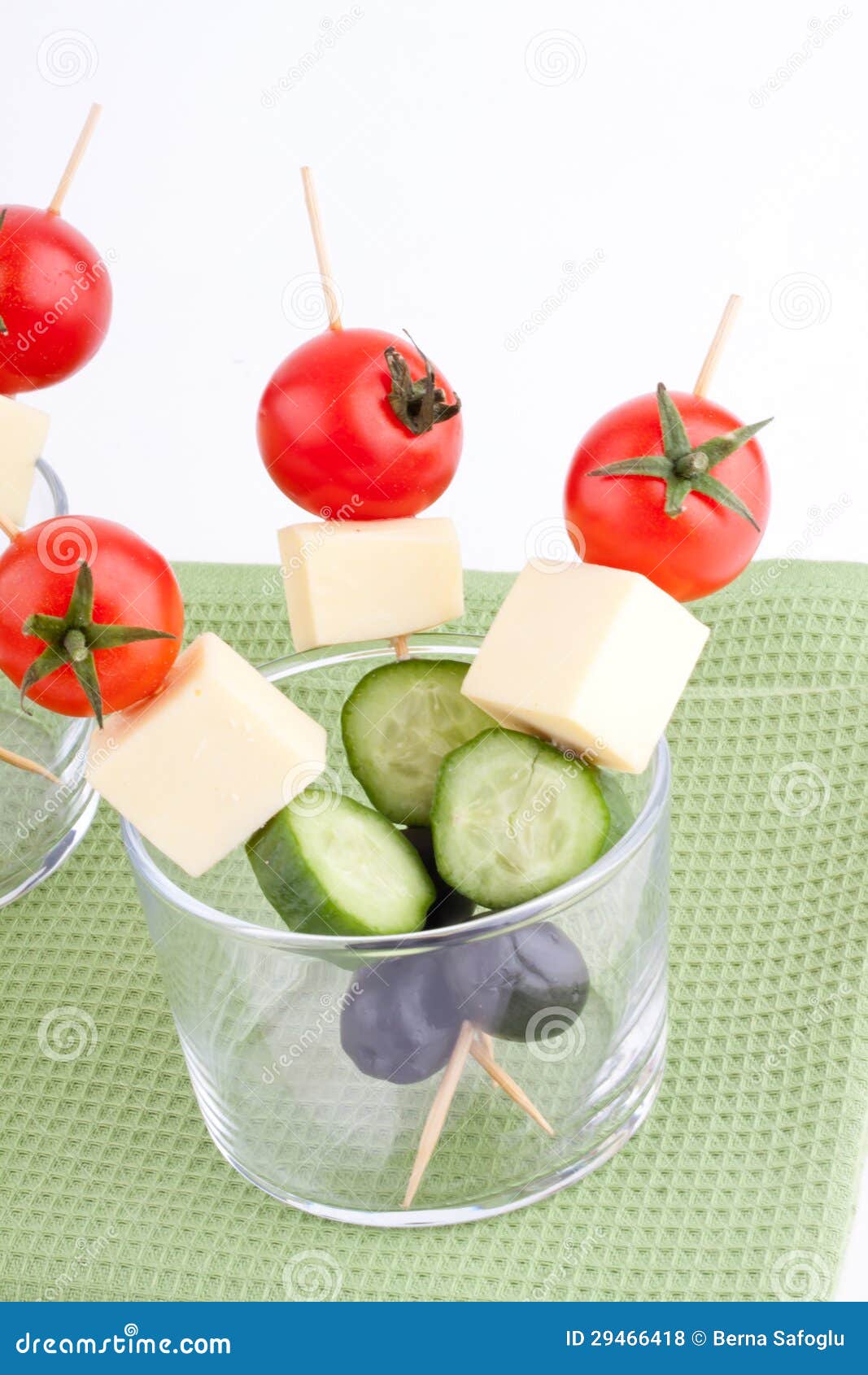 Cheese and Olive Canapes with Tomato and Cucumber Stock Photo - Image ...
