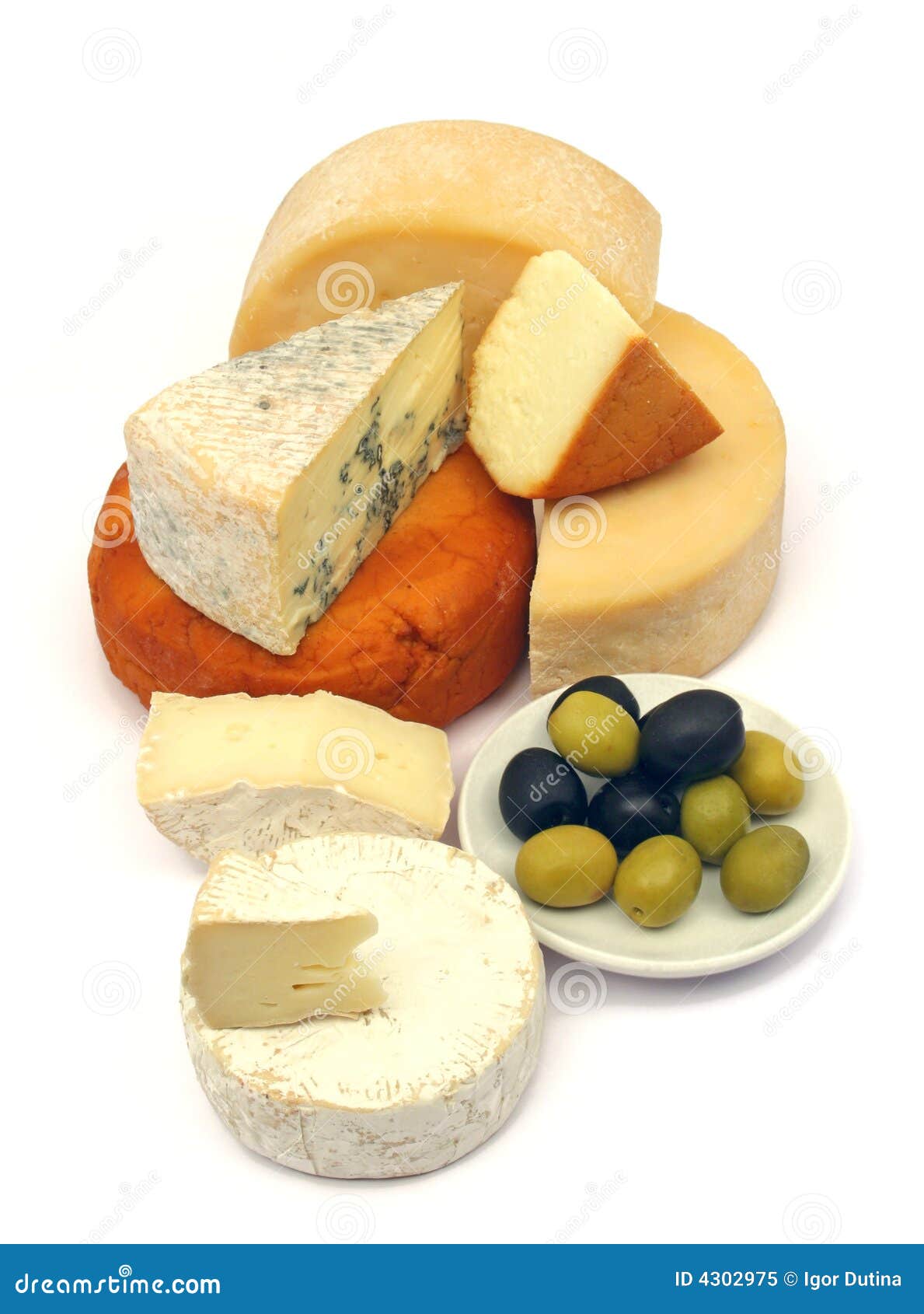 Cheese and olives stock image. Image of natural, lunch - 4302975
