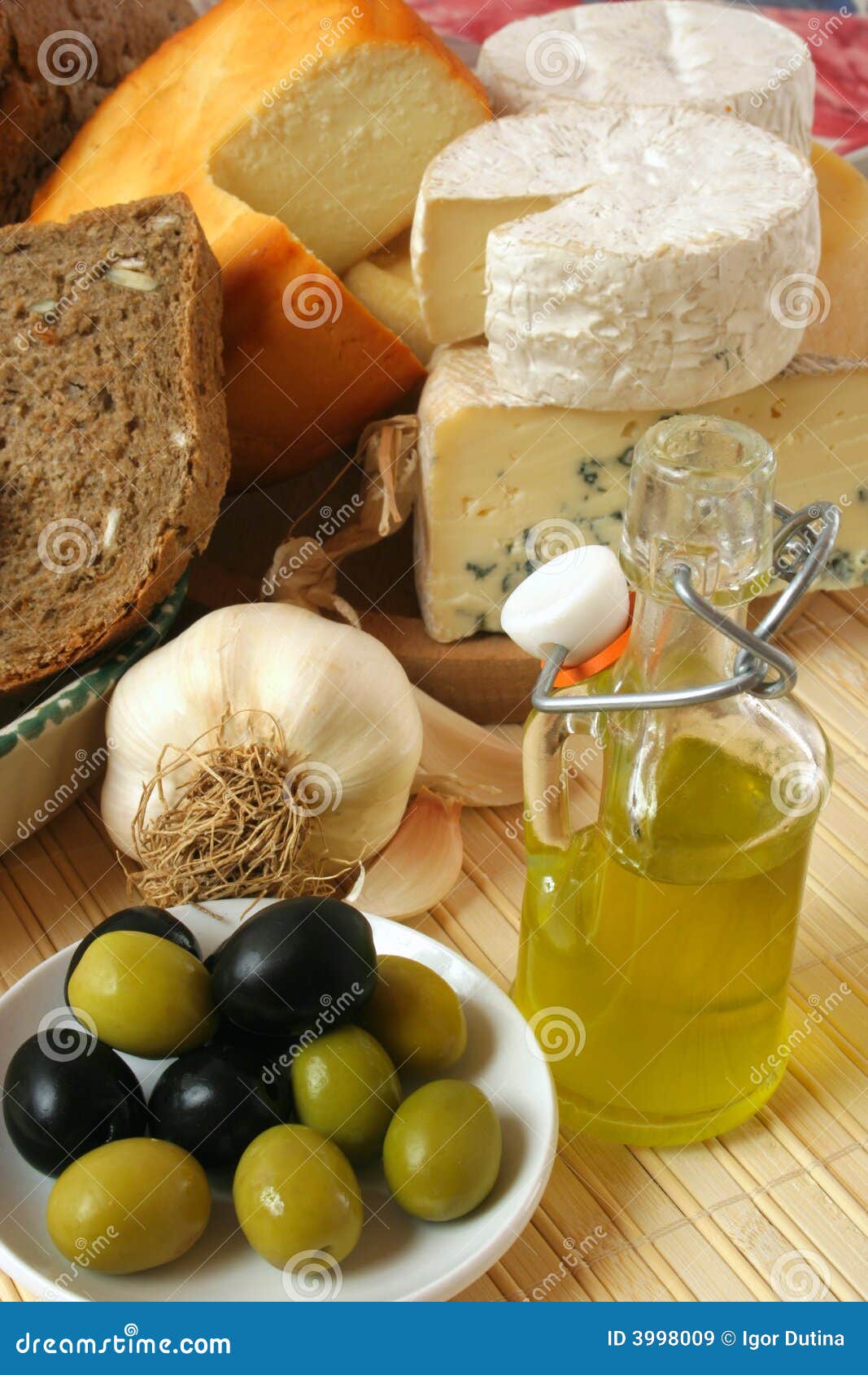 Cheese and Olives Breakfast Stock Image - Image of mouldy, bread: 3998009