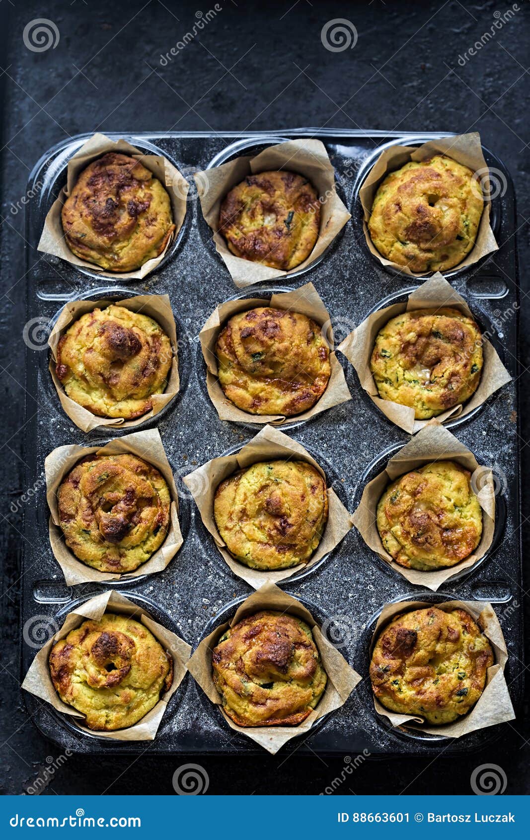 Cheese onion mini muffin stock image. Image of onion - 88663601