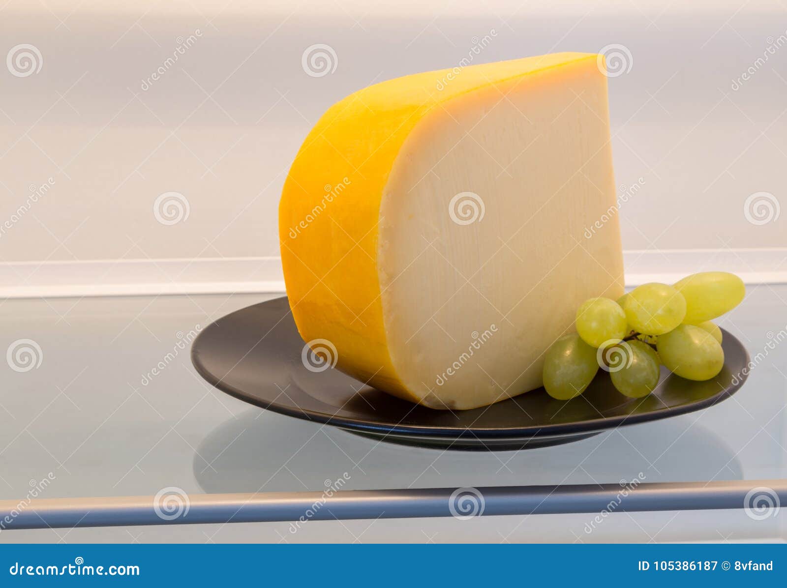 Cheese in Open Refrigerator Concept Stock Image - Image of food ...