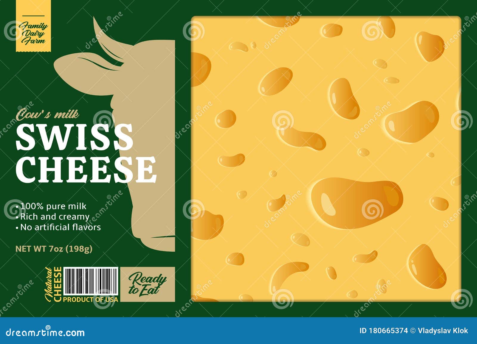 Cheese Packaging Design Template Stock Vector - Illustration of banner ...