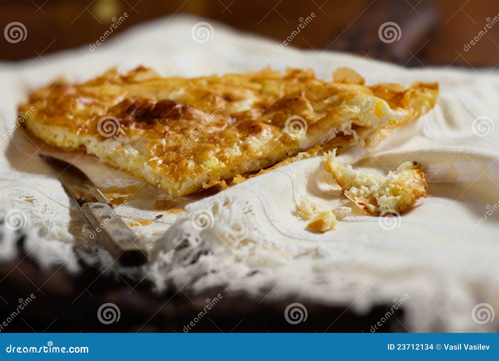 Cheese pastry stock photo. Image of baked, cloth, knife - 23712134