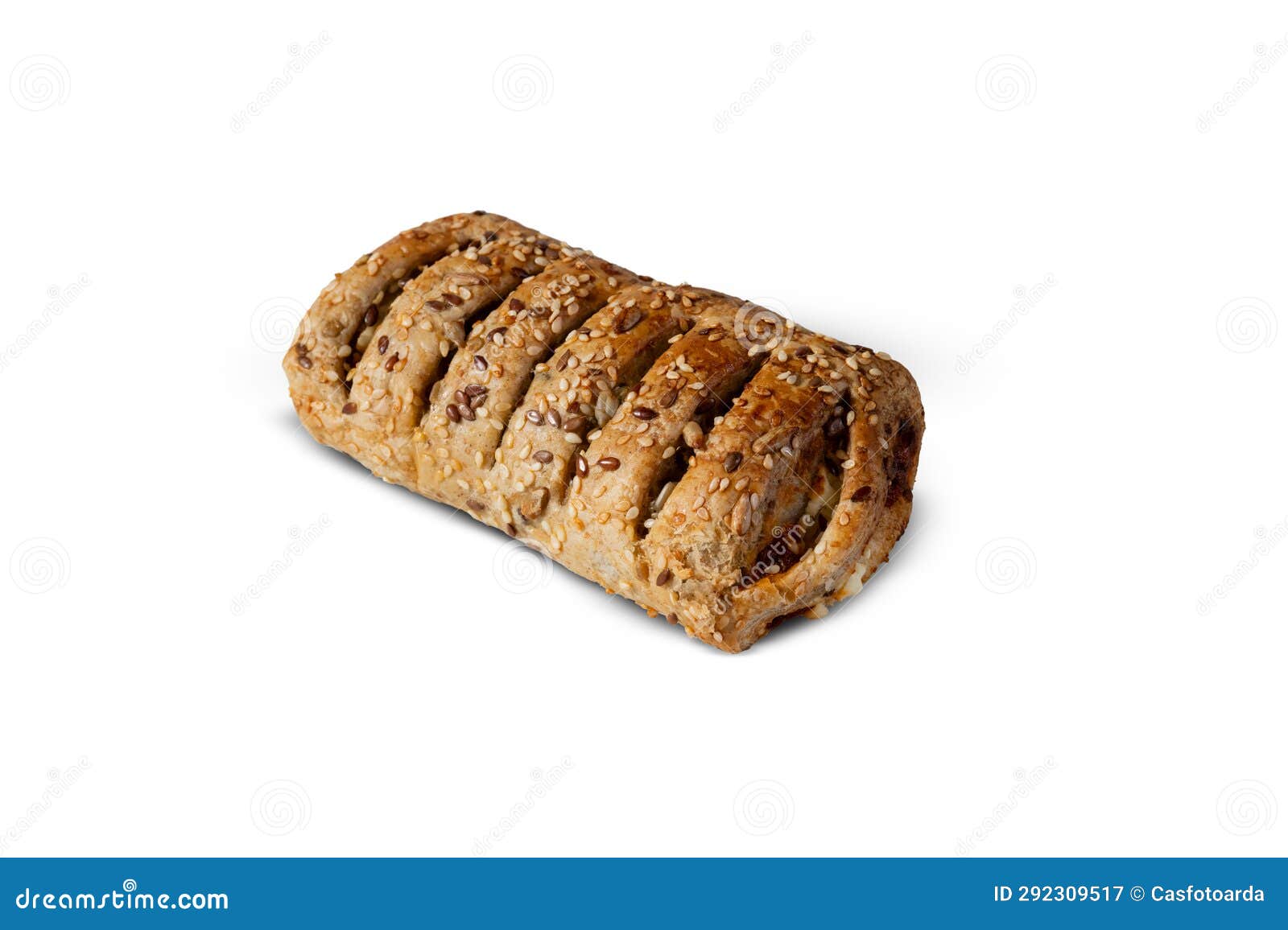 Cheese Pastry with Sesame on White Background Stock Image - Image of ...