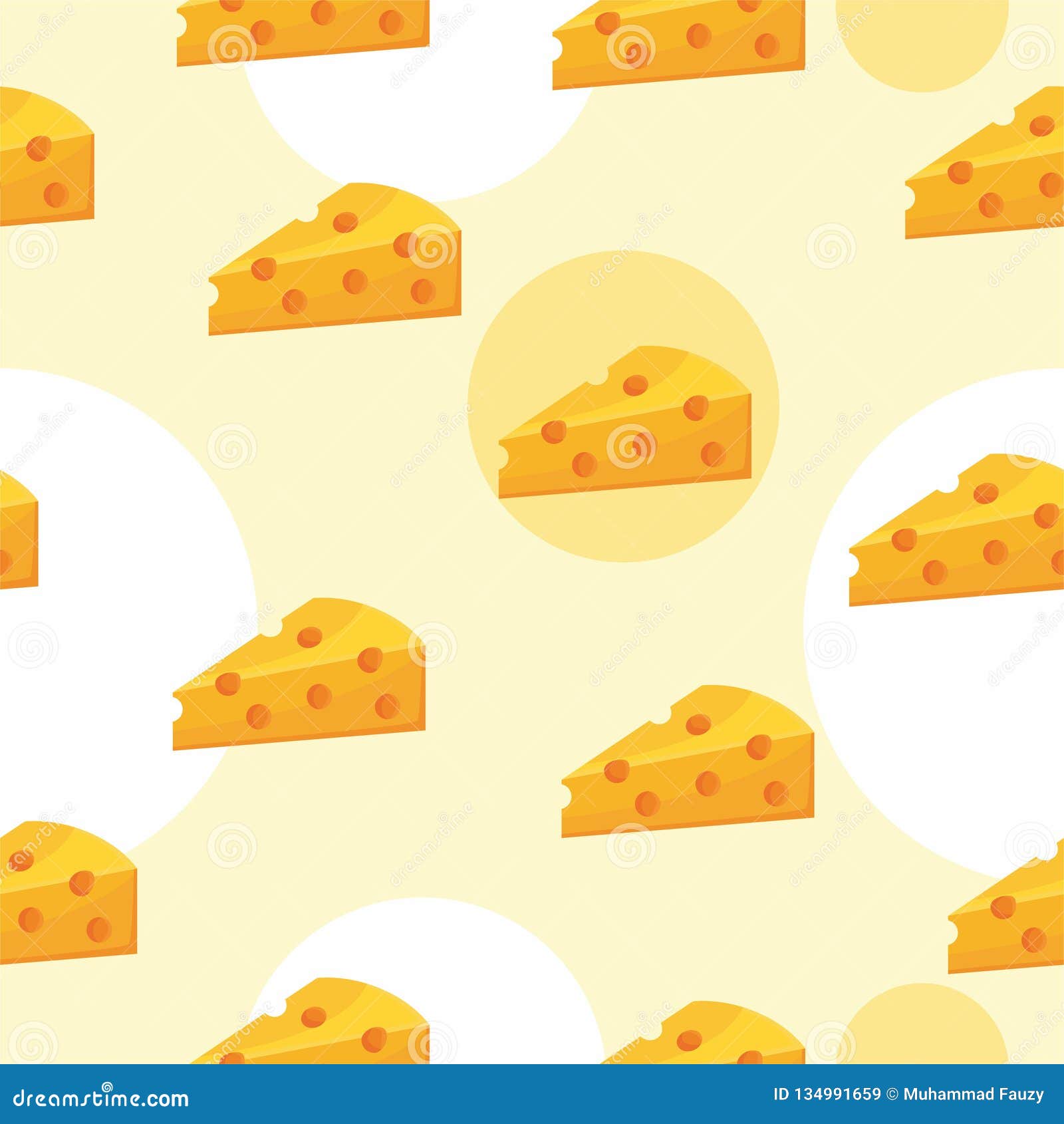 Yellow Seamless Background with Cheese Pattern Stock Vector ...