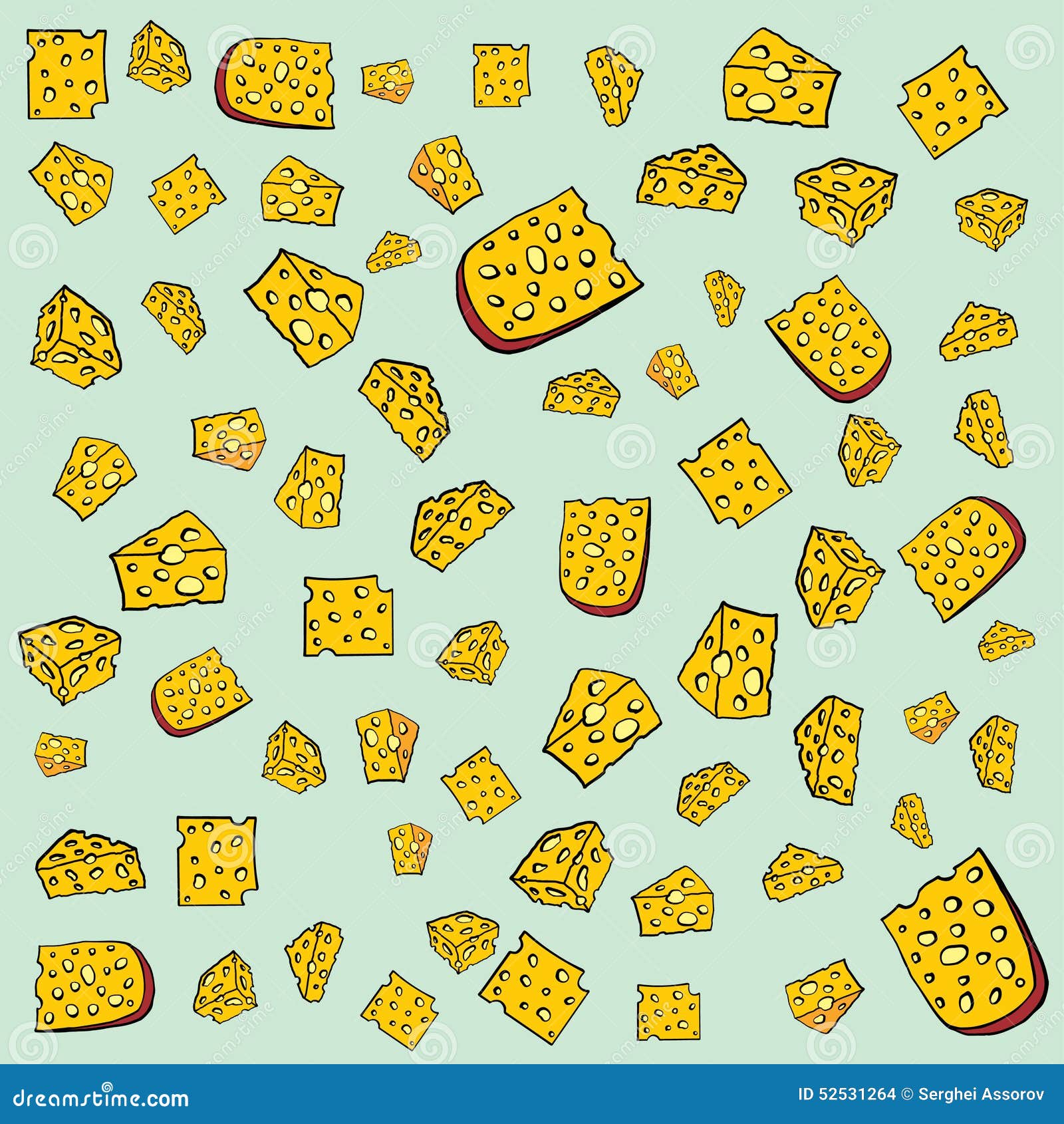 Cheese pattern stock vector. Illustration of tile, block - 52531264