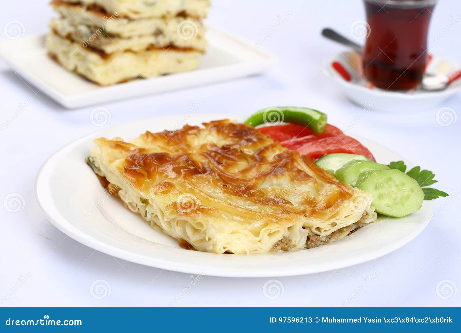 Cheese pie - Borek stock image. Image of eating, cuisine - 97596213