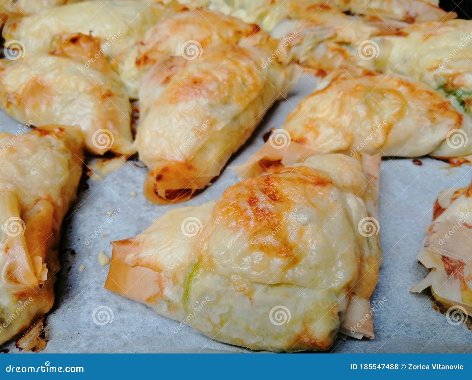 Cheese pie in triangle stock photo. Image of cuisine - 185547488