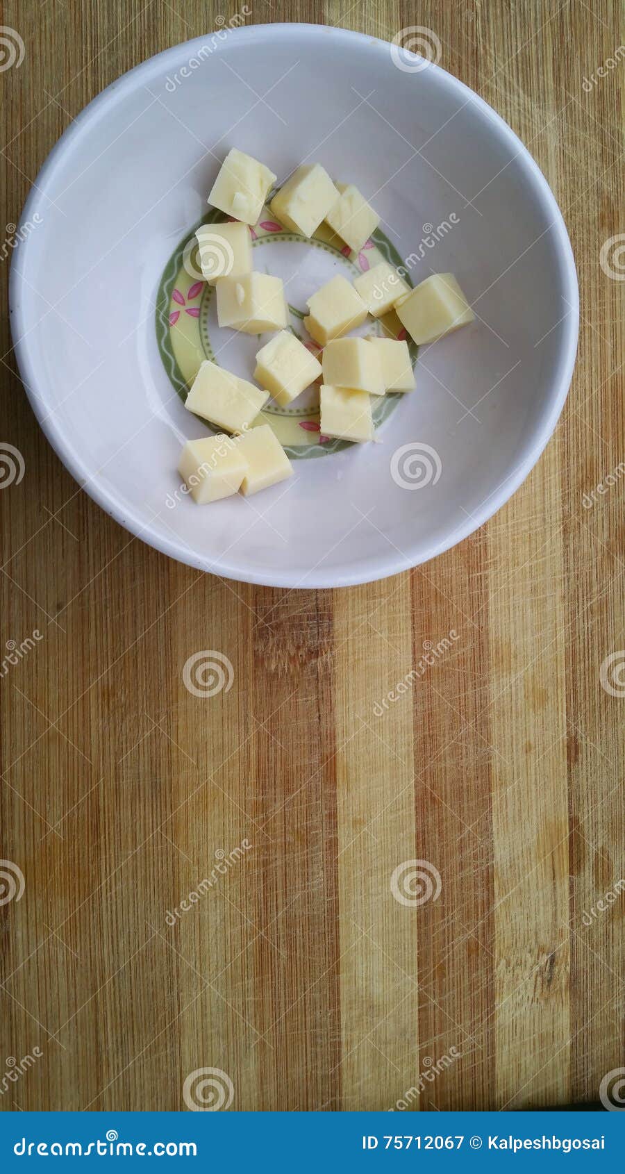 Cheese pieces in bowl stock image. Image of breakfast - 75712067