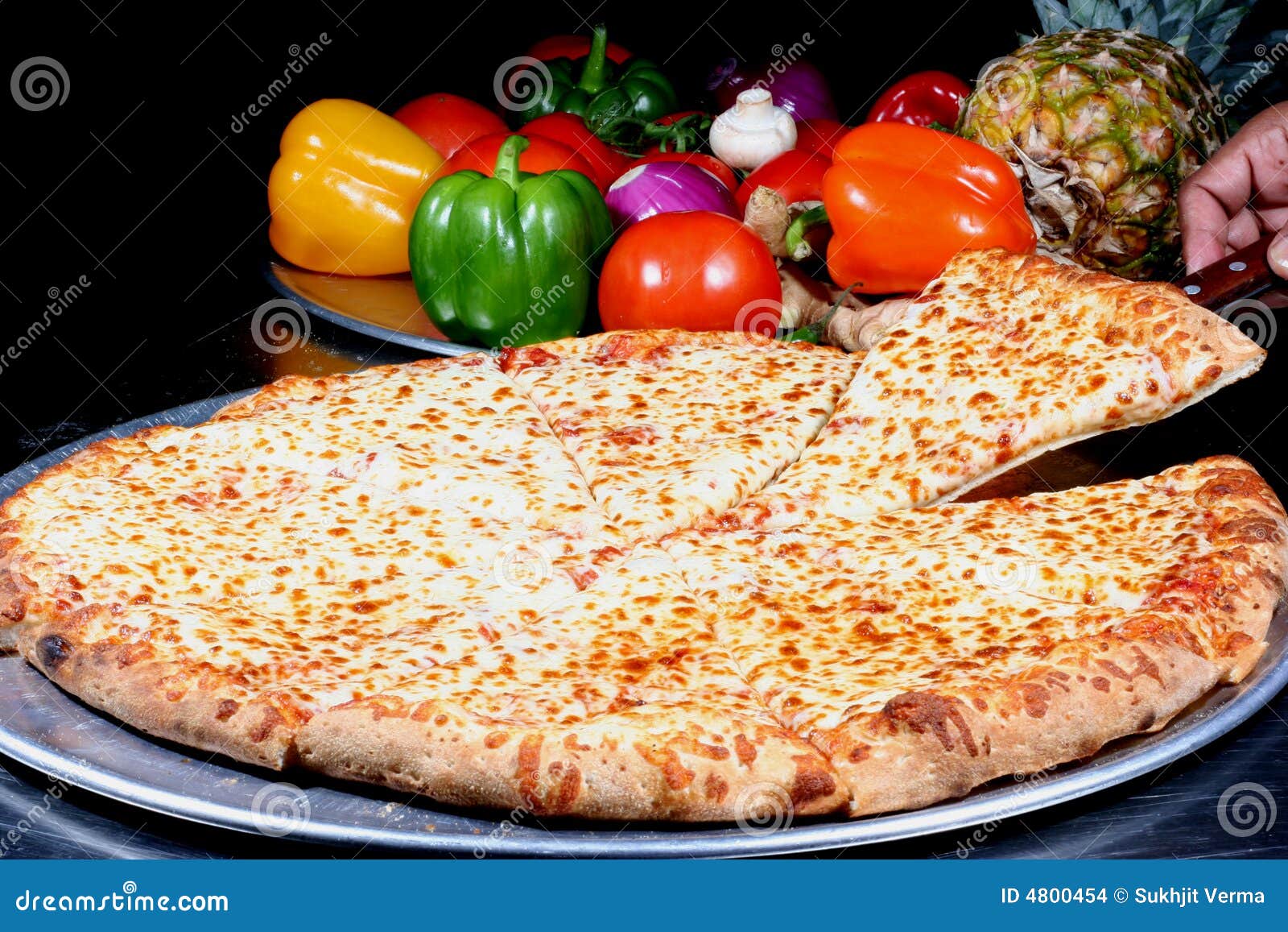 Cheese pizza stock photo. Image of toppings, unhealthy - 4800454