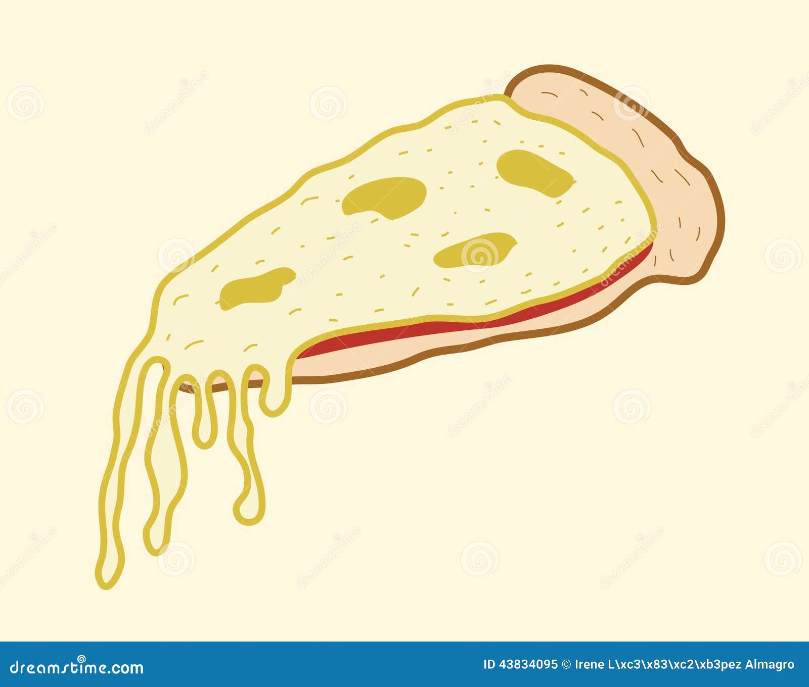 Cheese Pizza Vector Illustration Stock Vector - Illustration of italian ...