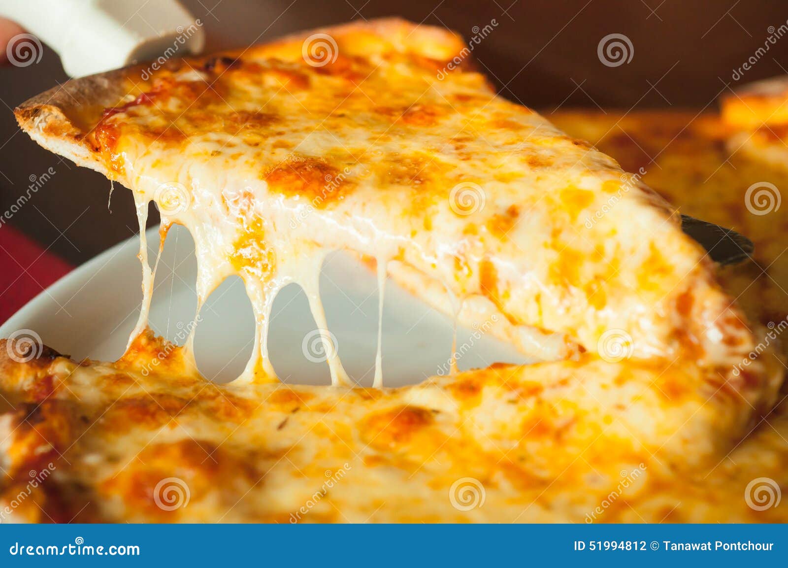 Cheese Pizza And Slices On Plate Royalty-Free Stock Photo ...