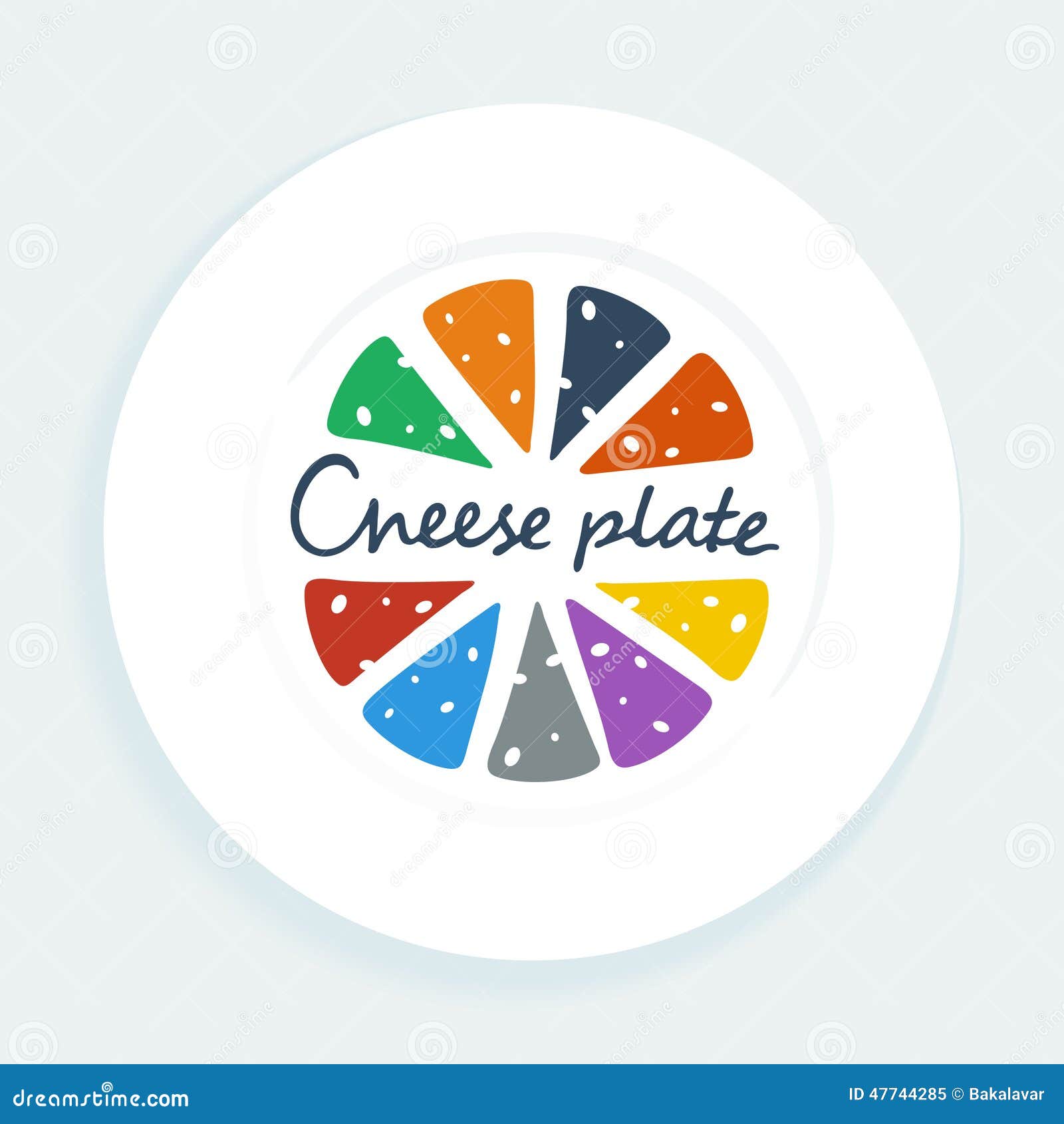 Cheese plate stock vector. Illustration of isolated, gourmet - 47744285