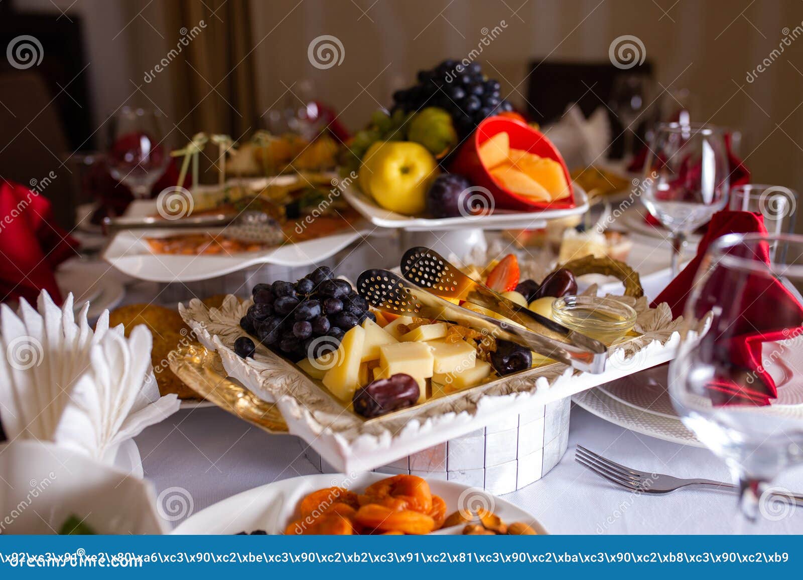 Cheese Platter on the Buffet at the Hotel Stock Image - Image of ...