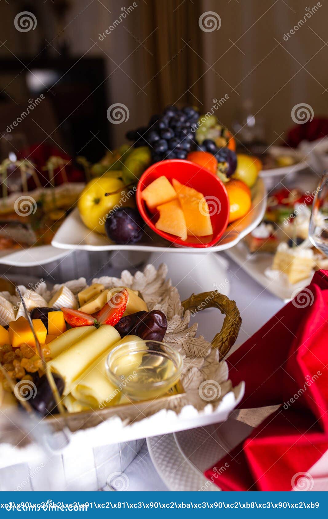 Cheese Platter on the Buffet at the Hotel Stock Image - Image of ...